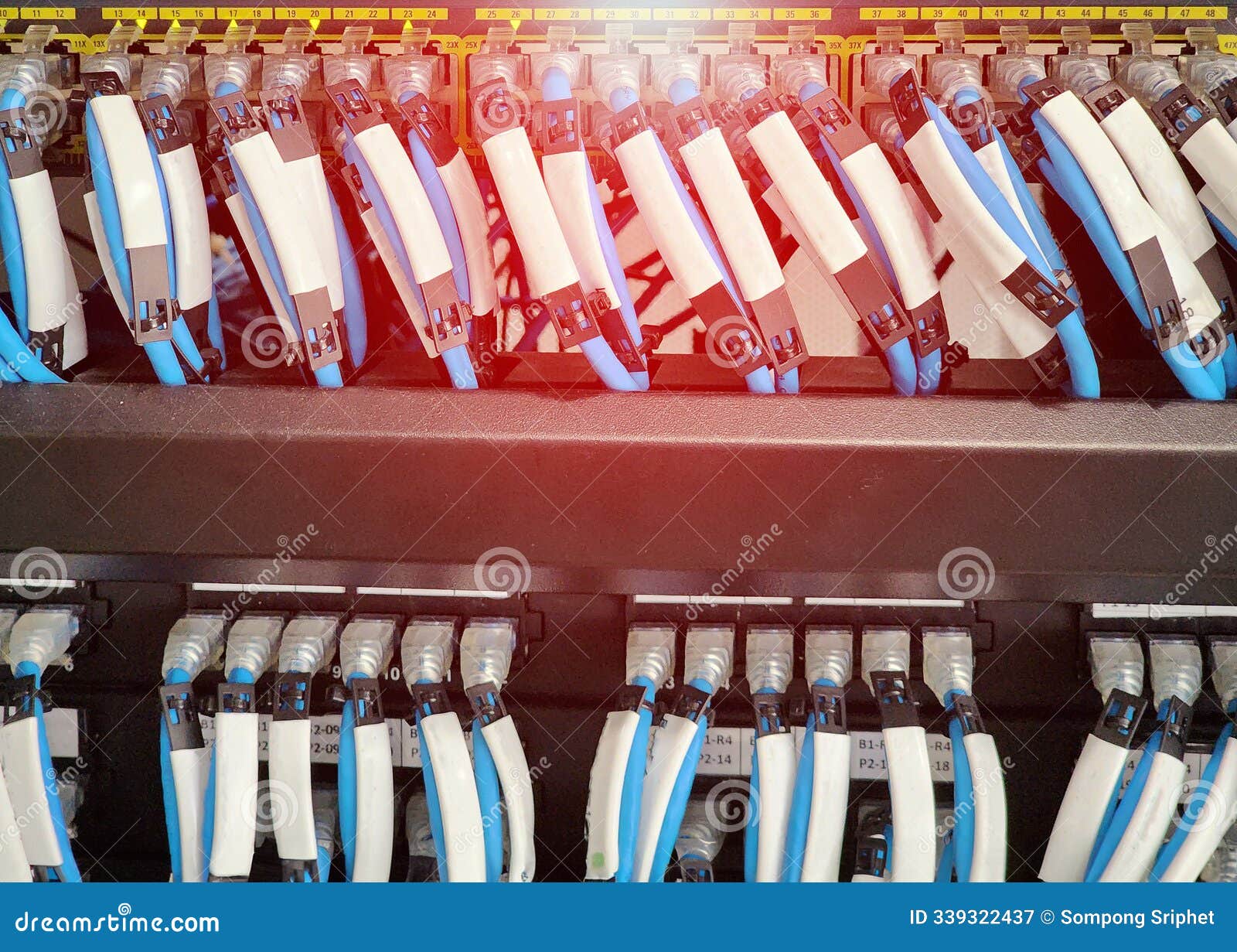 LAN Cable Corporate Network System Stock Image - Image of connector ...