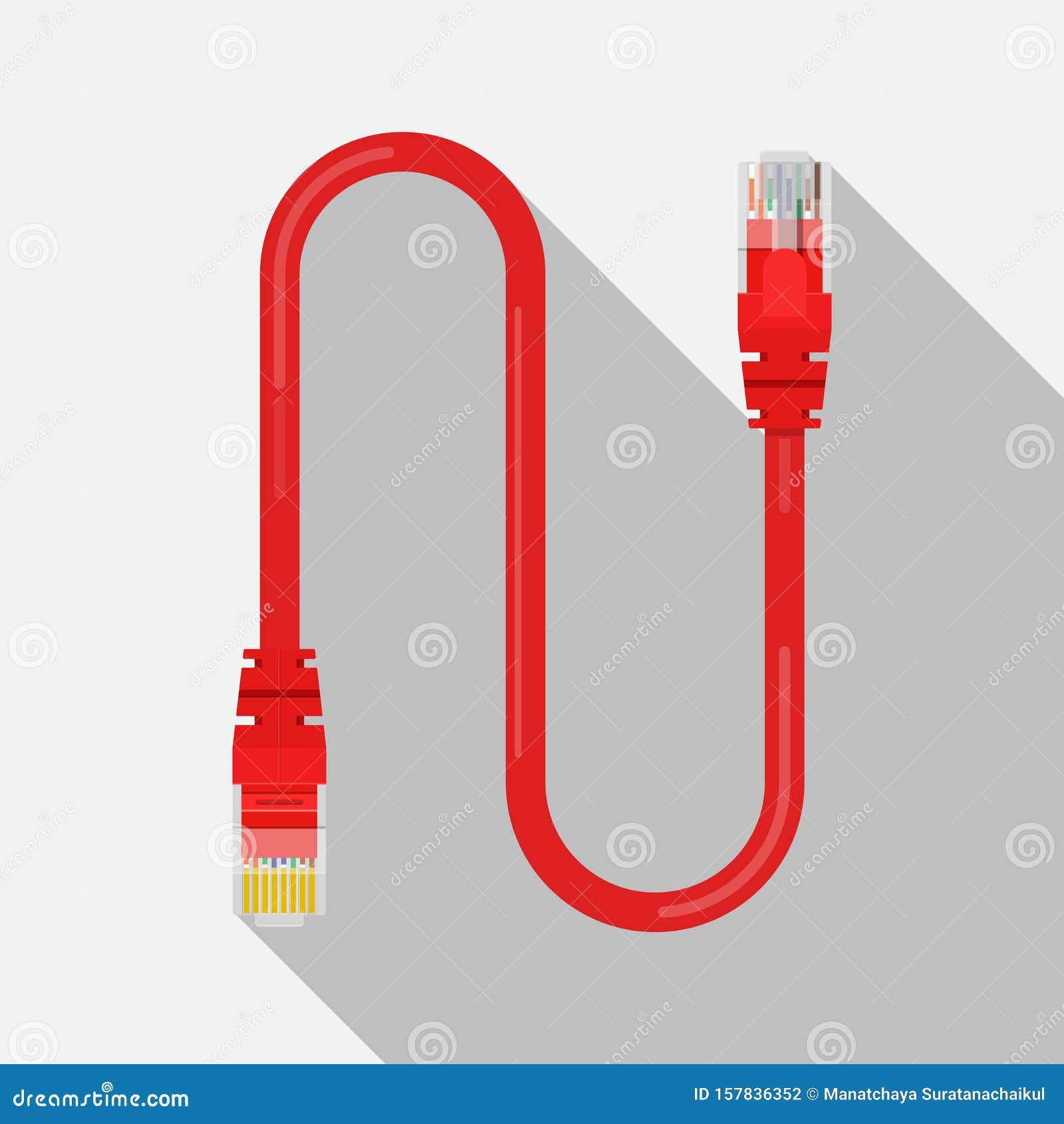 Lan cable. stock illustration. Illustration of technology - 157836352