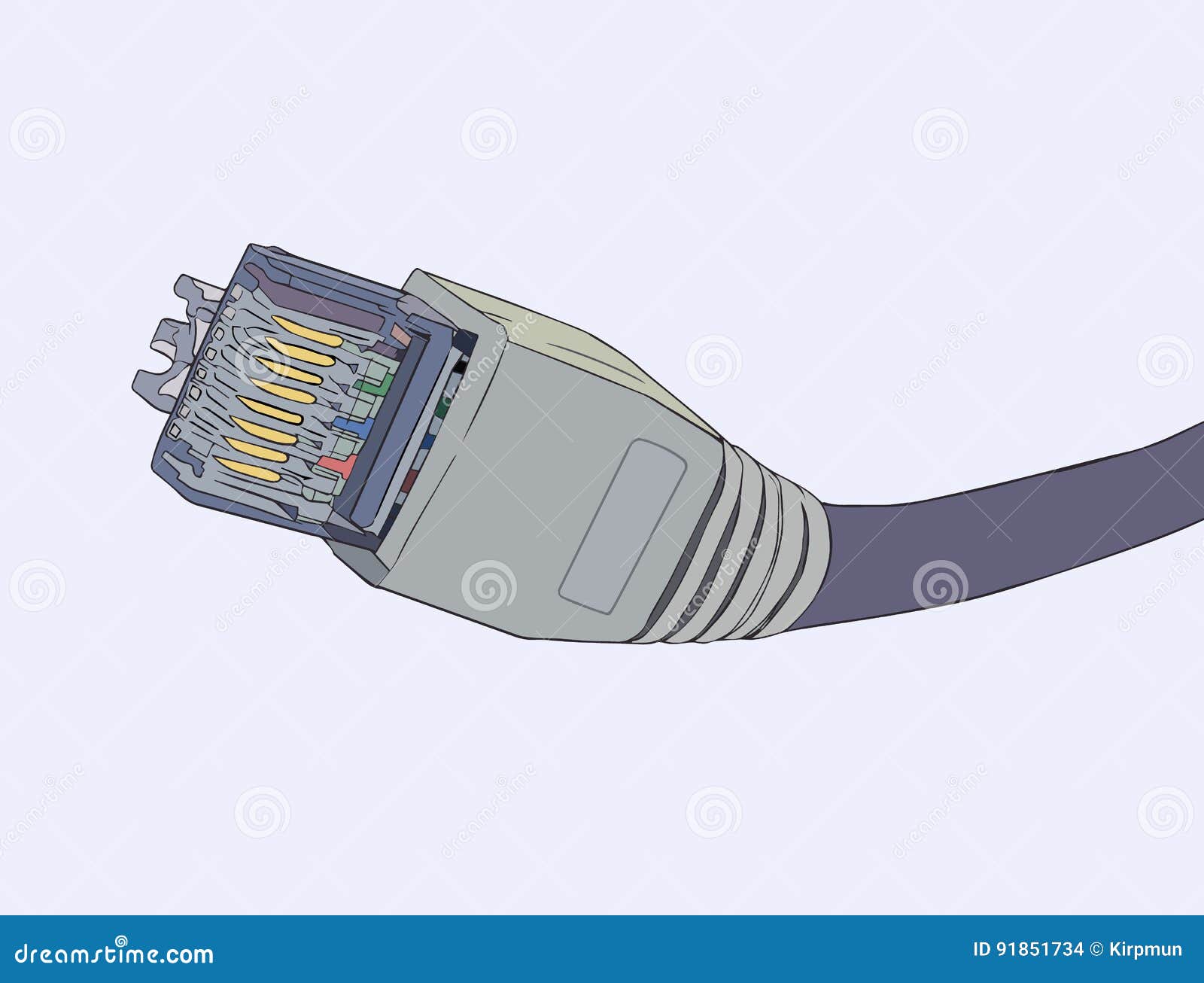 LAN Cable Network Internet. Stock Vector - Illustration of broadband ...