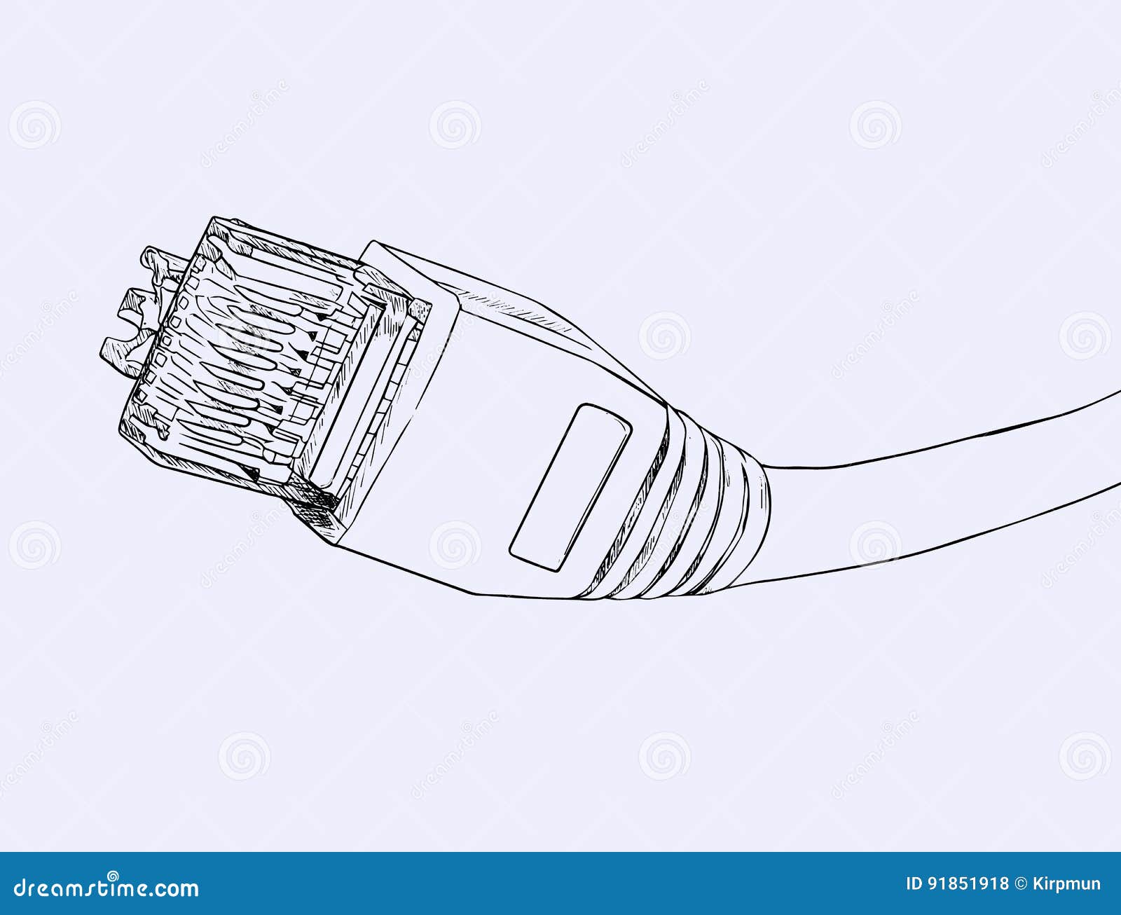 LAN Cable Network Internet. Stock Vector - Illustration of local, flat ...