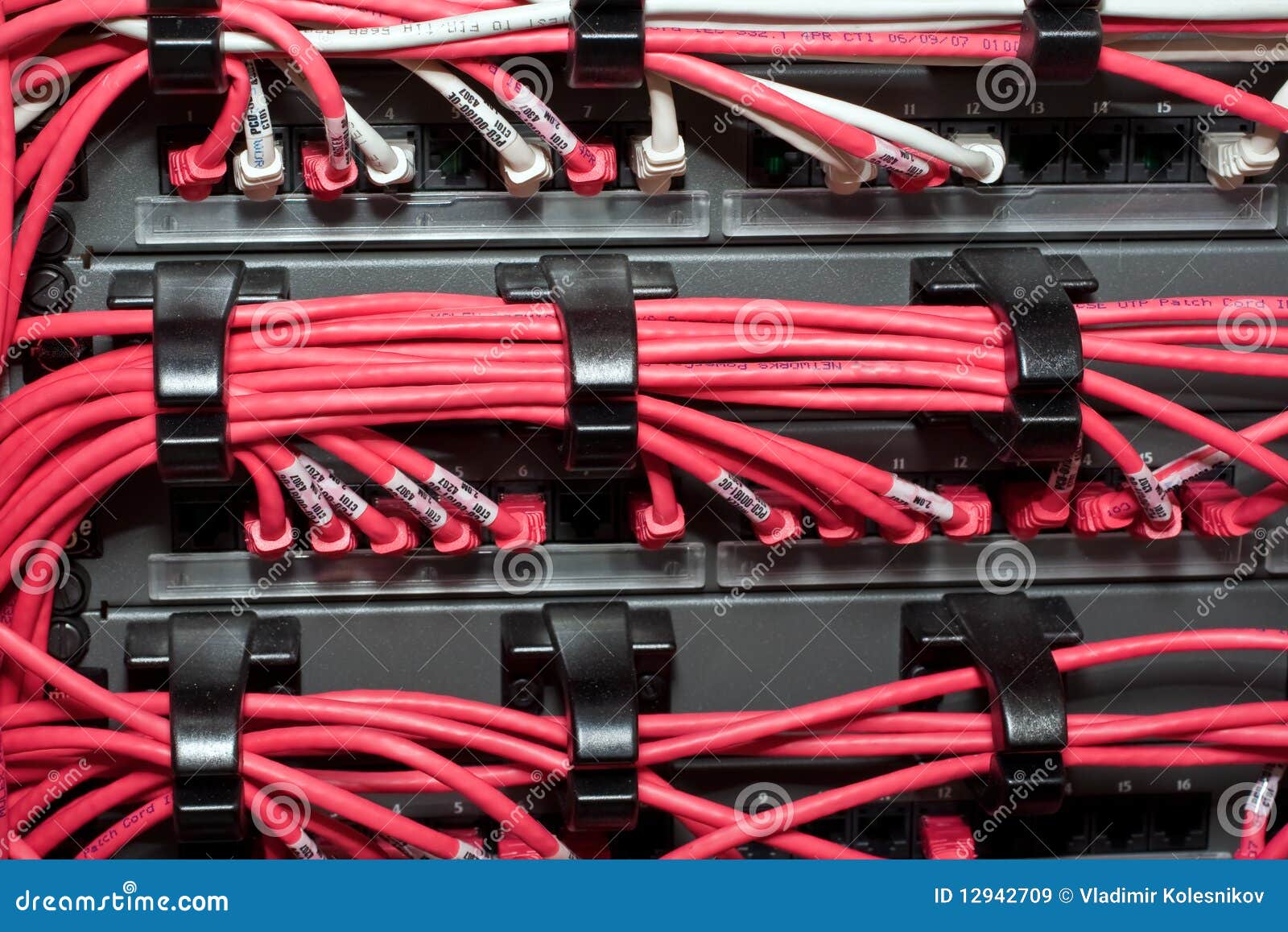 Lan cable organizer stock image. Image of data, equipment - 12942709