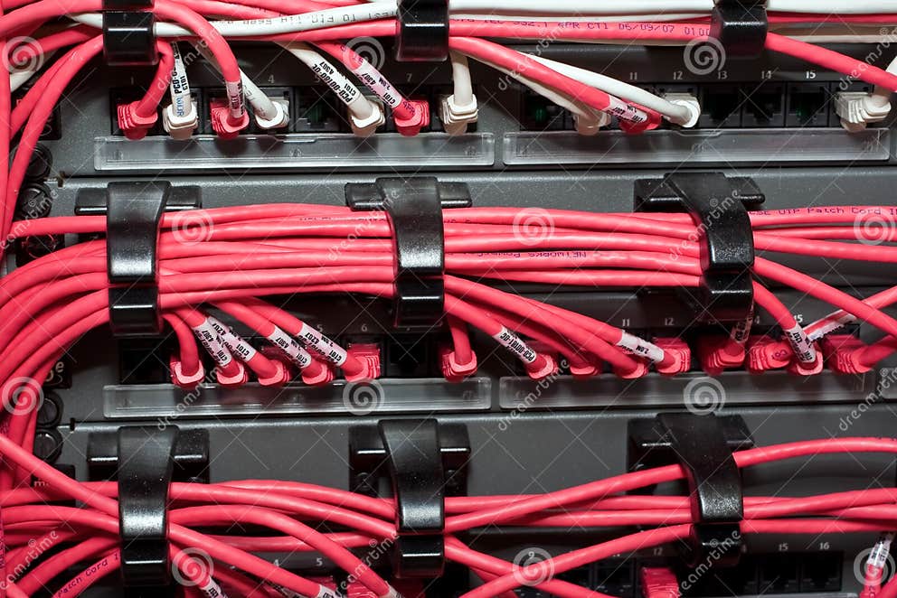 Lan cable organizer stock image. Image of data, equipment - 12942709