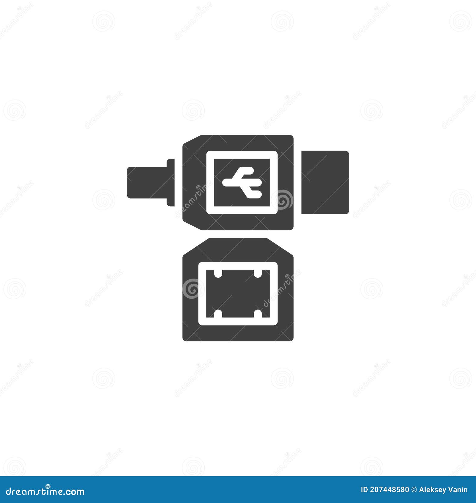 LAN cable plug vector icon stock illustration. Illustration of sign ...