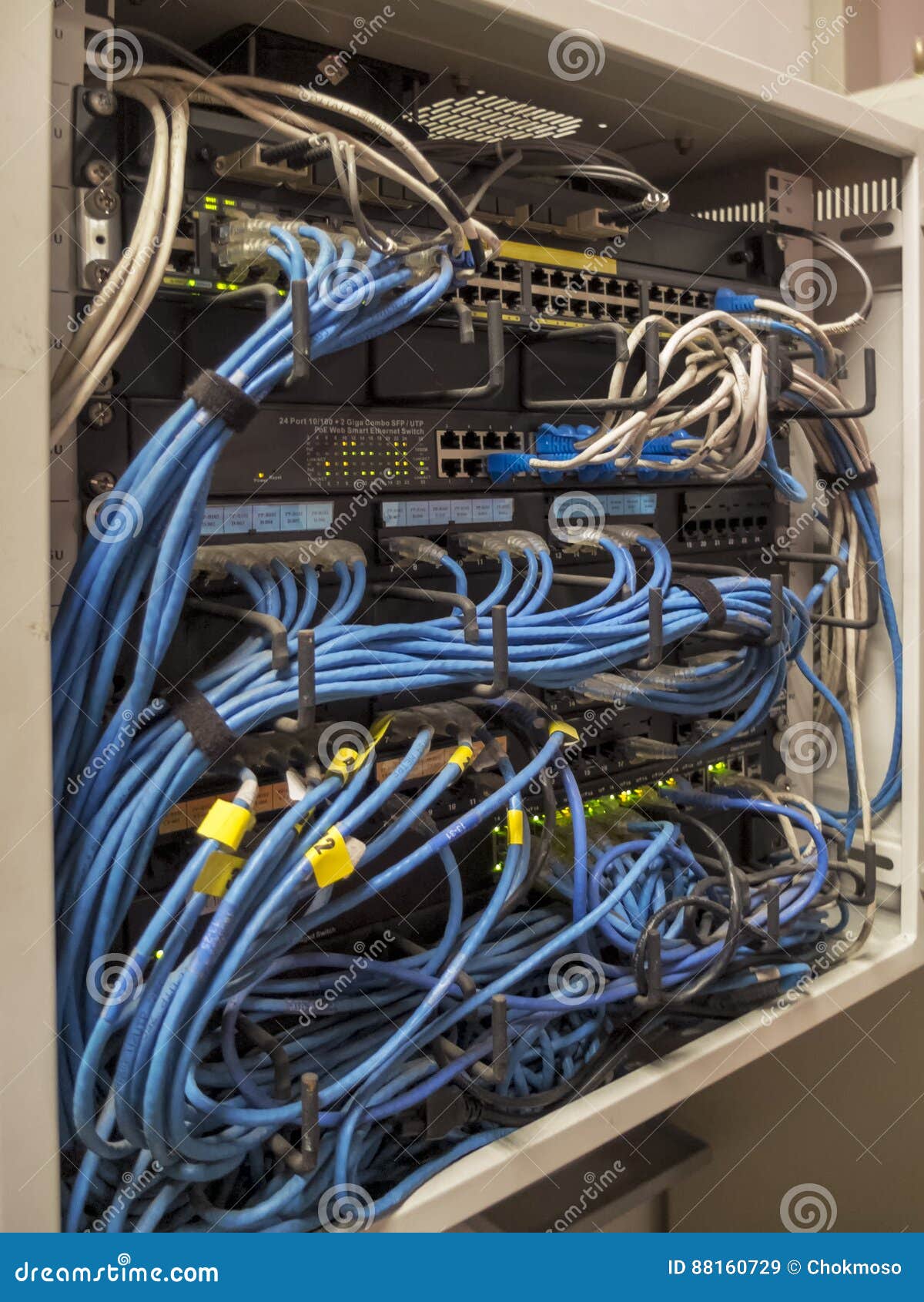 The LAN cable stock image. Image of rack, fiber, router - 88160729