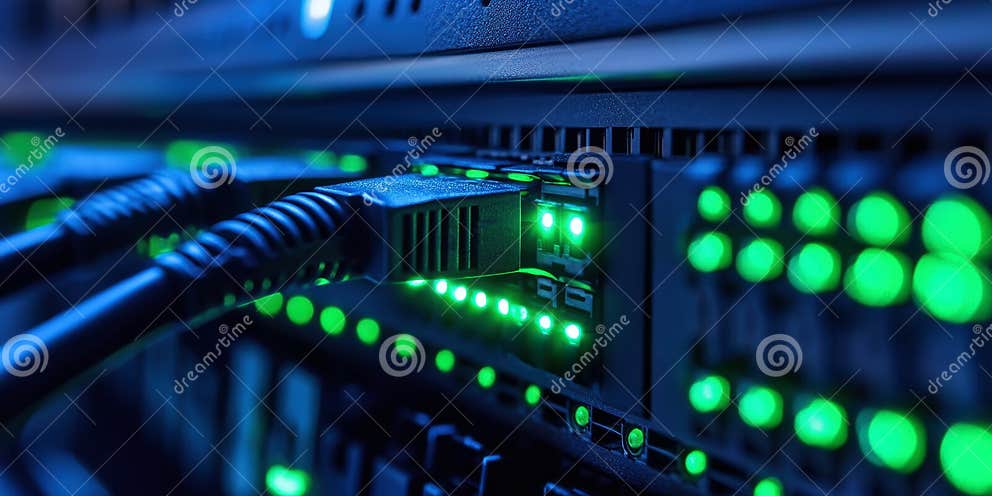 Lan Cables, Ethernet Network Cables Data Connection in Hub Plug ...