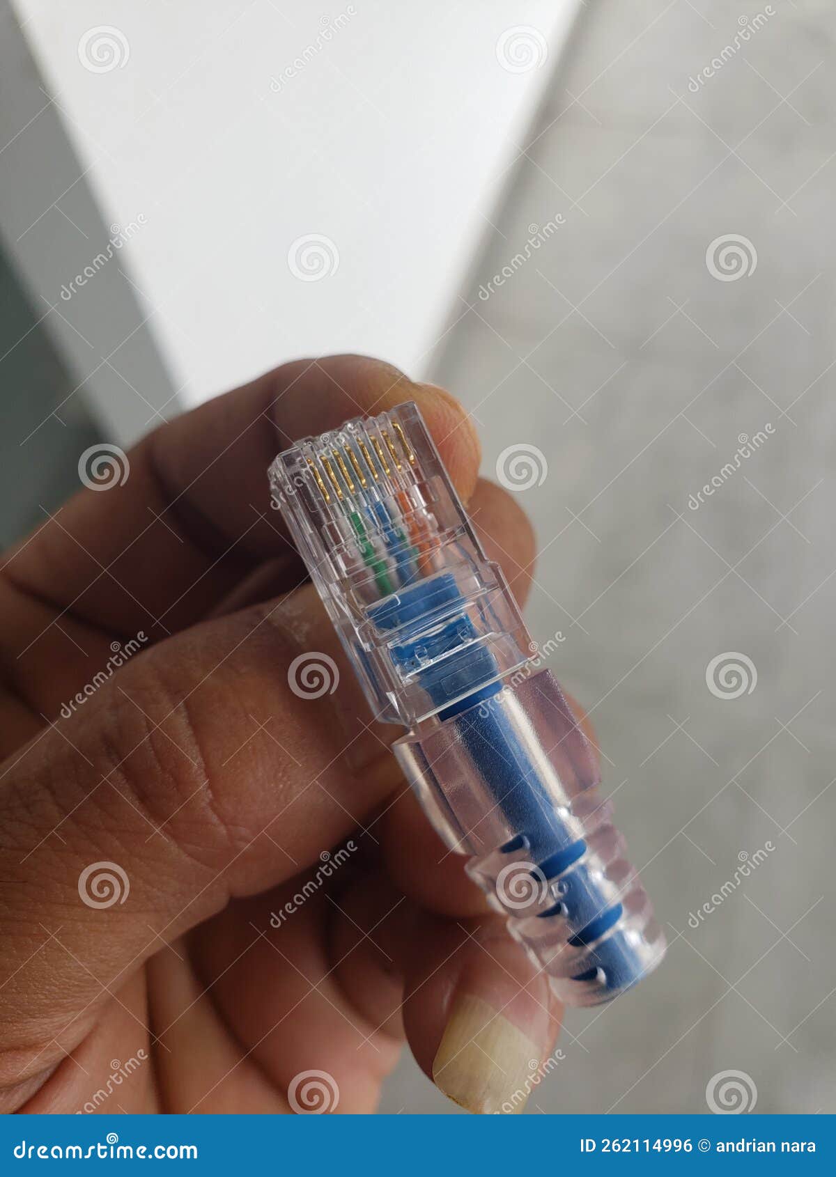 Lan Cables that Have Been Crimped with Cable Protectors Beautify the ...