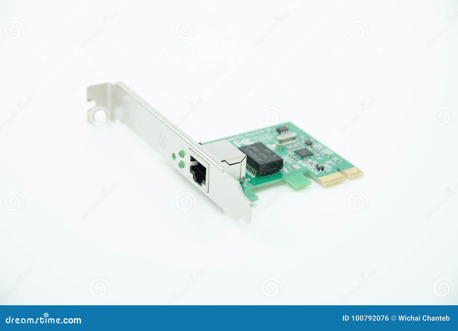 LAN Card Isolated on White Background Stock Photo - Image of hardware ...