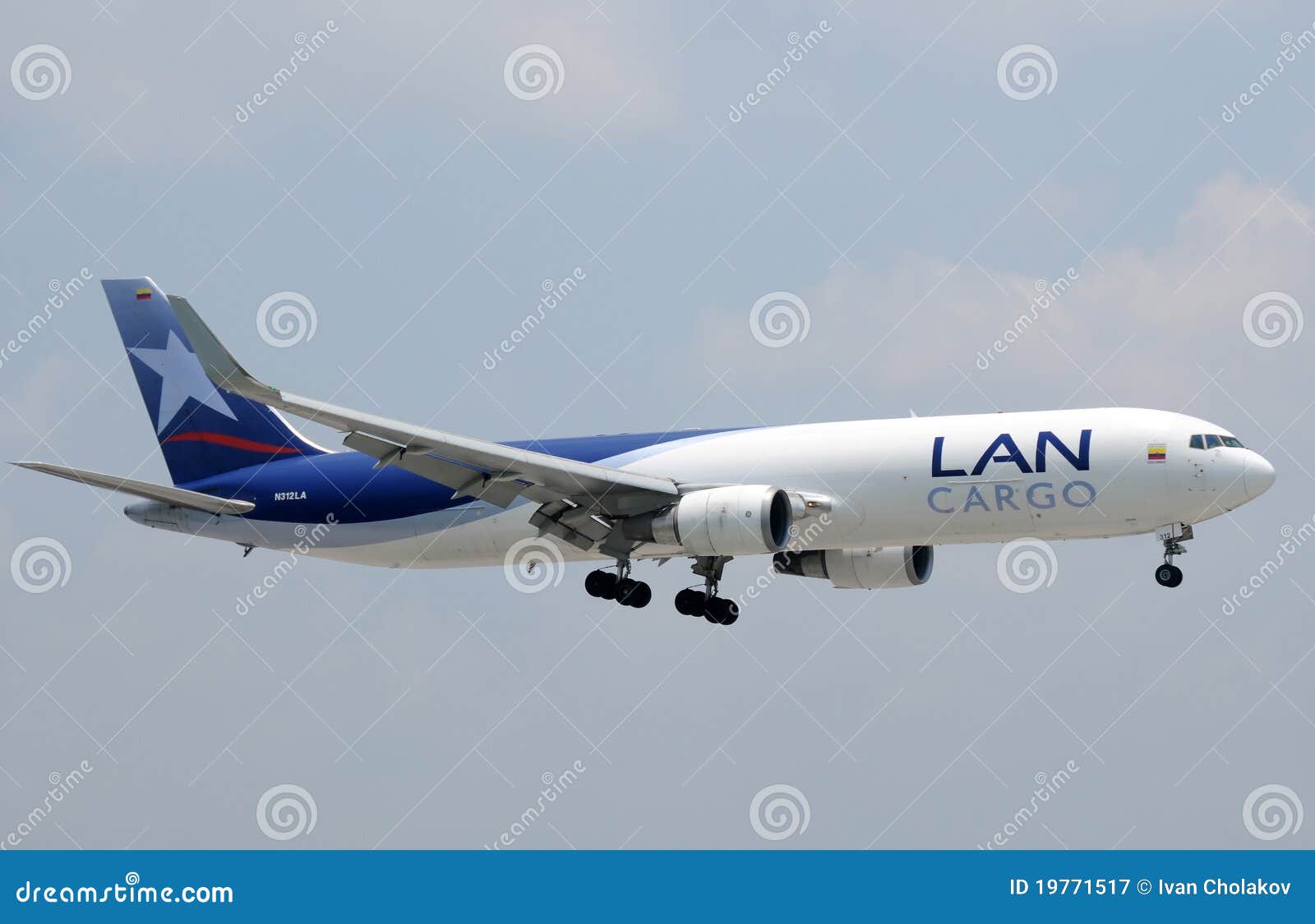 LAN Cargo Jet Airplane Landing Editorial Photography - Image of plane ...