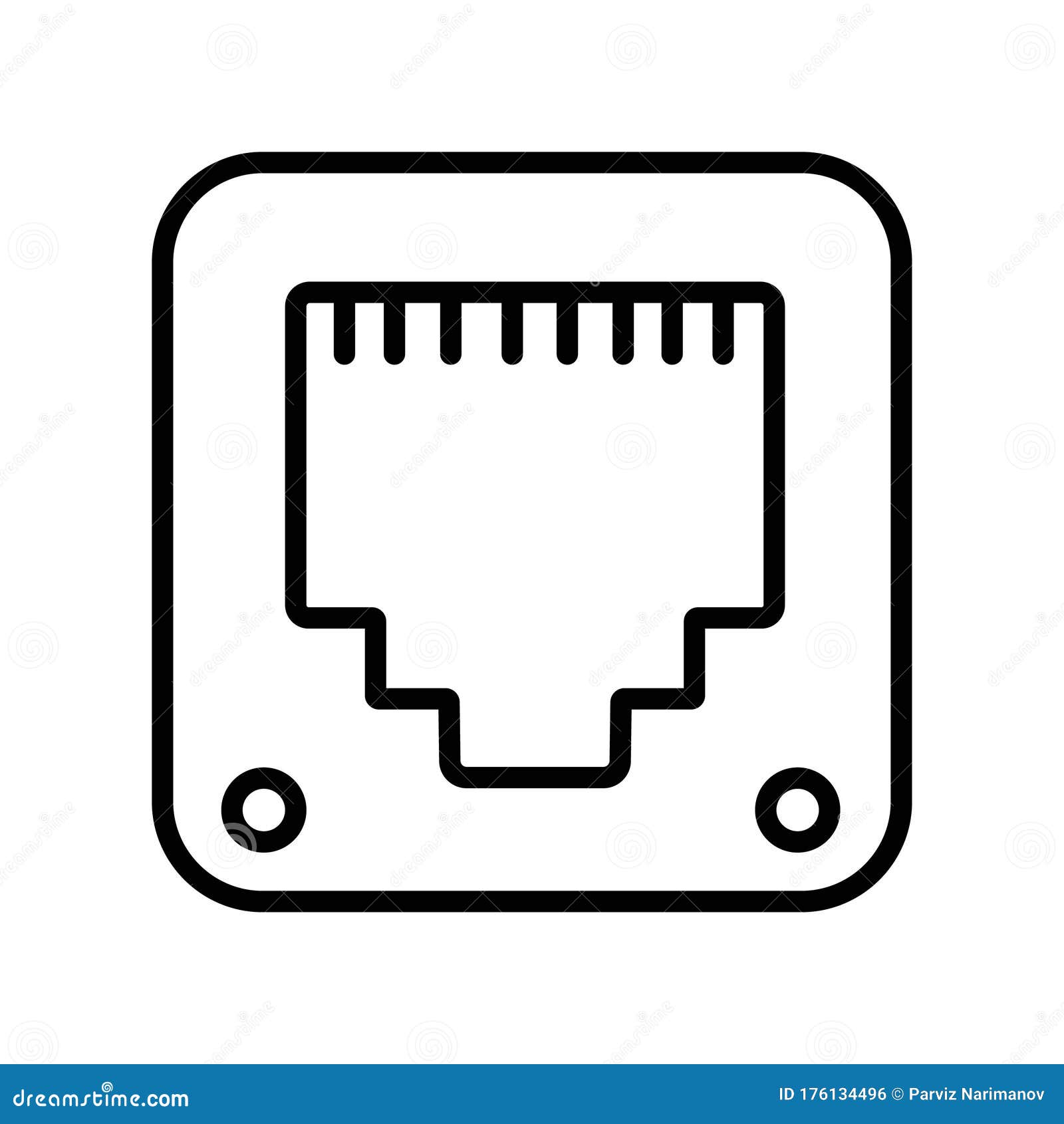LAN Connector Icon Vector Illustration Stock Illustration ...
