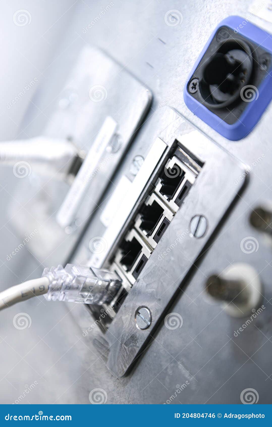 LAN Internet Cable in a Network Board Stock Photo - Image of ethernet ...