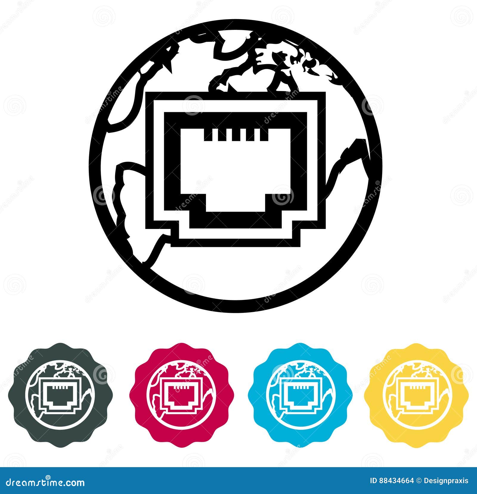 LAN Internet Icon ilustração do vetor. Ilustração de planeta - 88434664