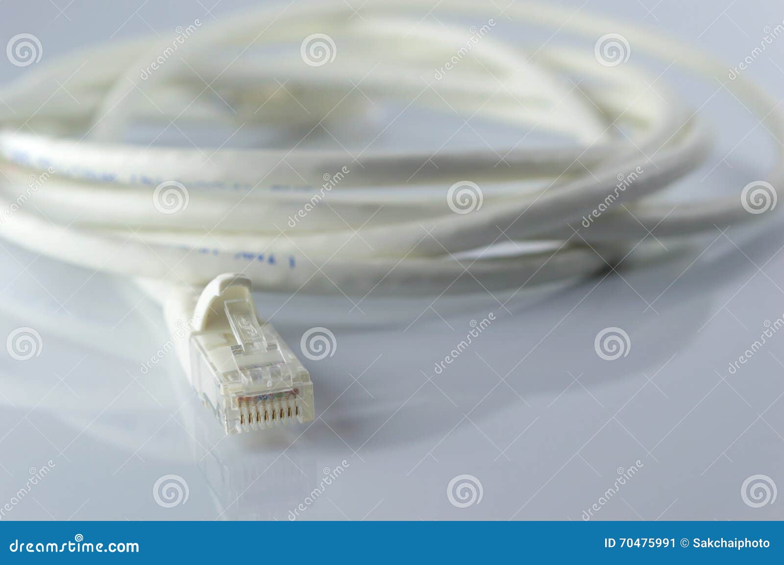 LAN Line Cable Isolated on Gray Background Stock Image - Image of port ...