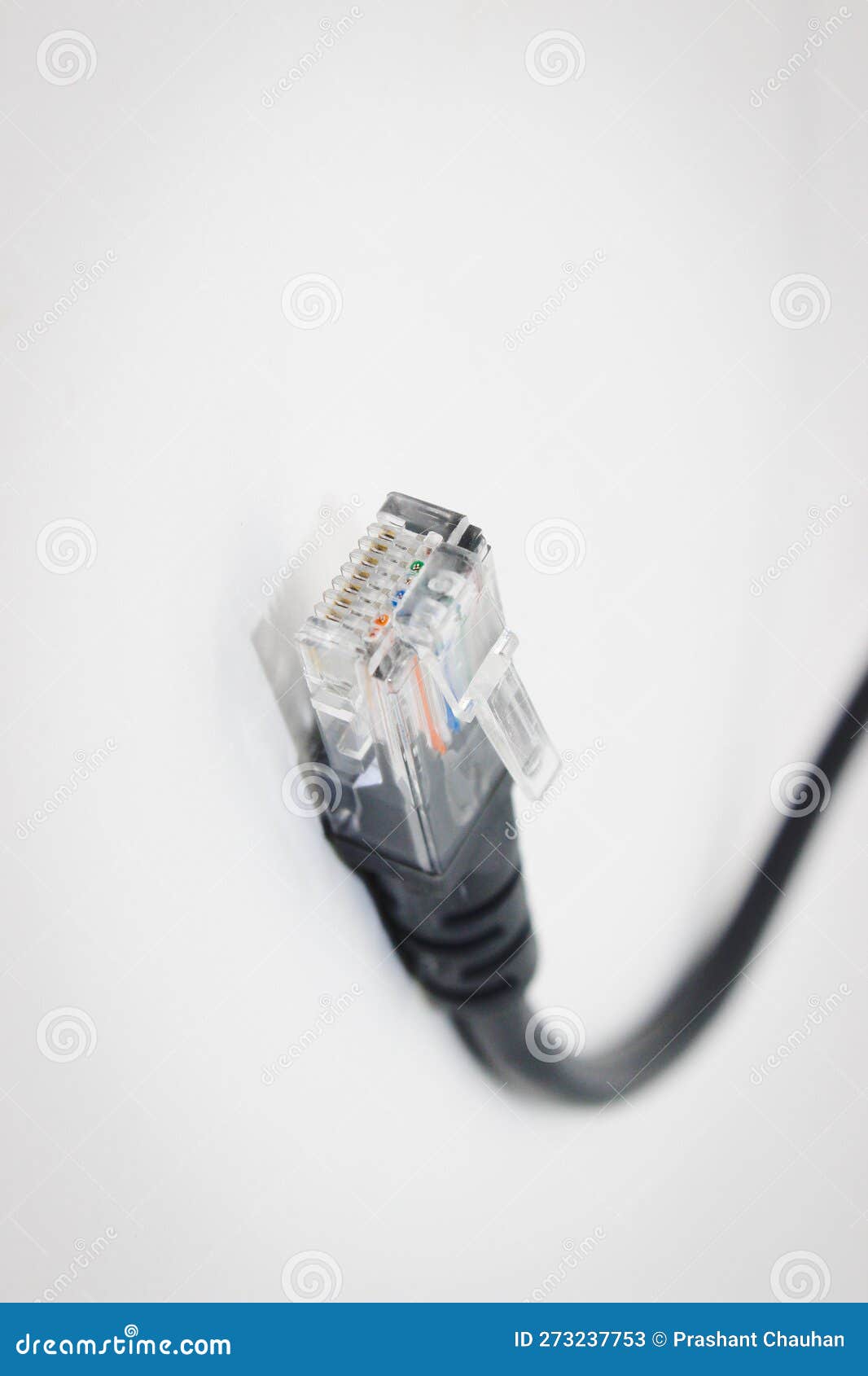 LAN Network Cable Isolated on White Background Stock Image - Image of ...