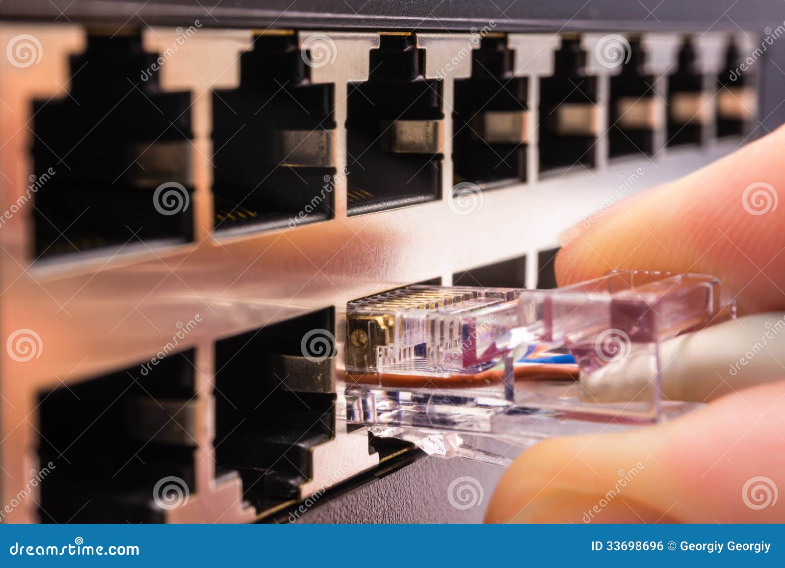 LAN network connection stock photo. Image of color, human - 33698696