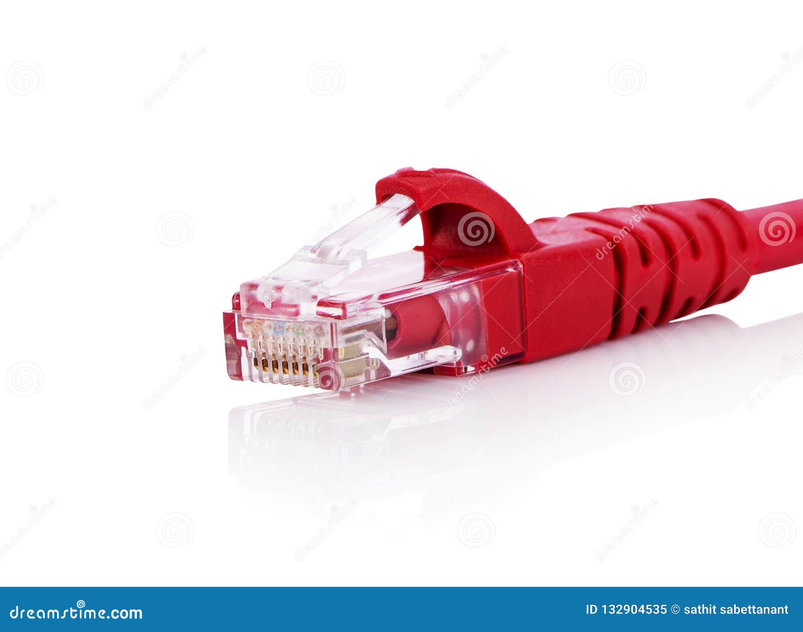 LAN Network Connection Ethernet RJ45 Cable Isolated Stock Image - Image ...