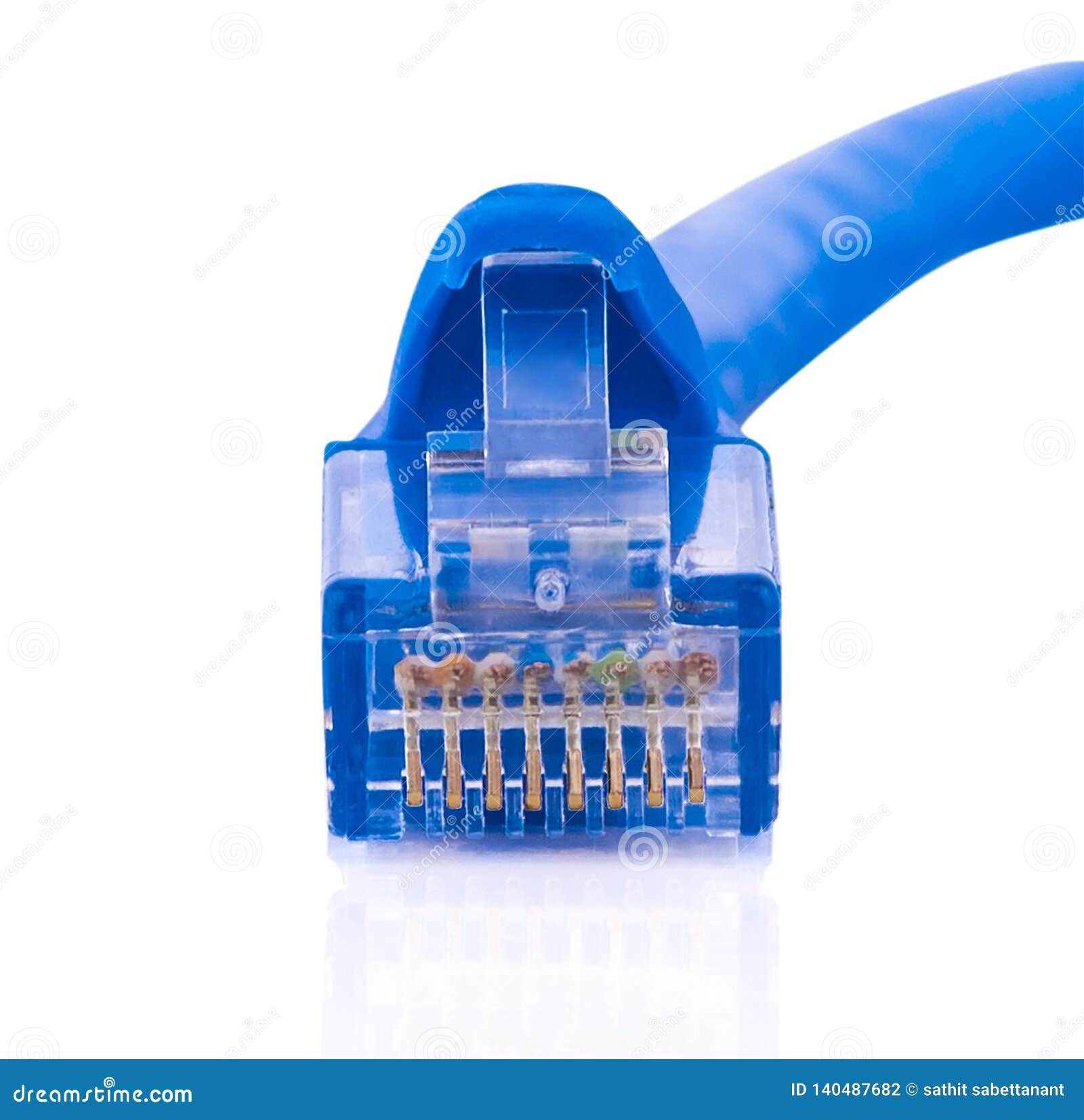 LAN Network Connection Ethernet RJ45 Cable Stock Photo - Image of plug ...