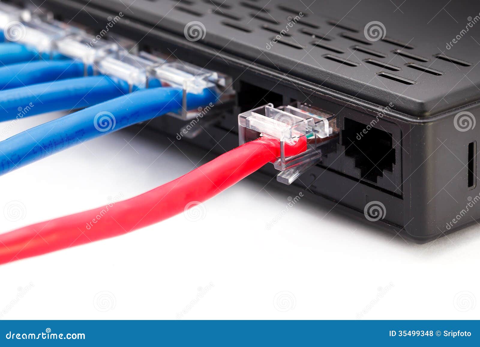 LAN Network and Ethernet Cables Stock Photo - Image of equipment, jack ...