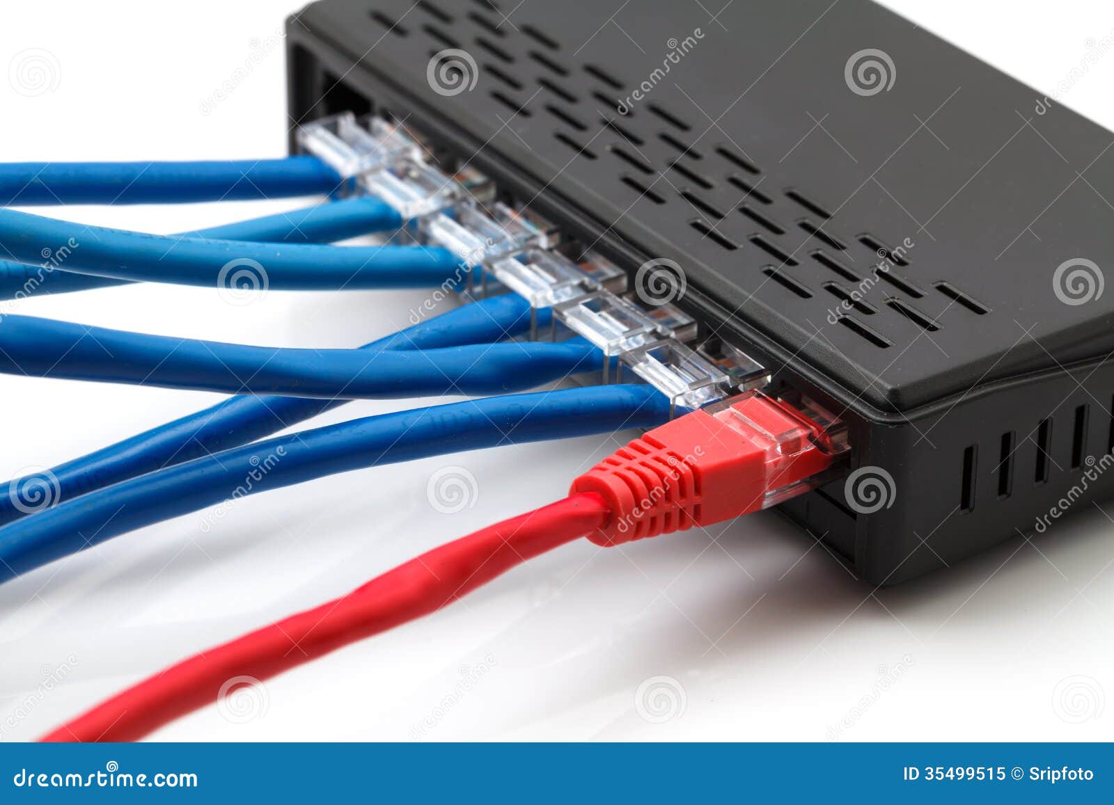 LAN Network and Ethernet Cables Stock Image - Image of connect ...