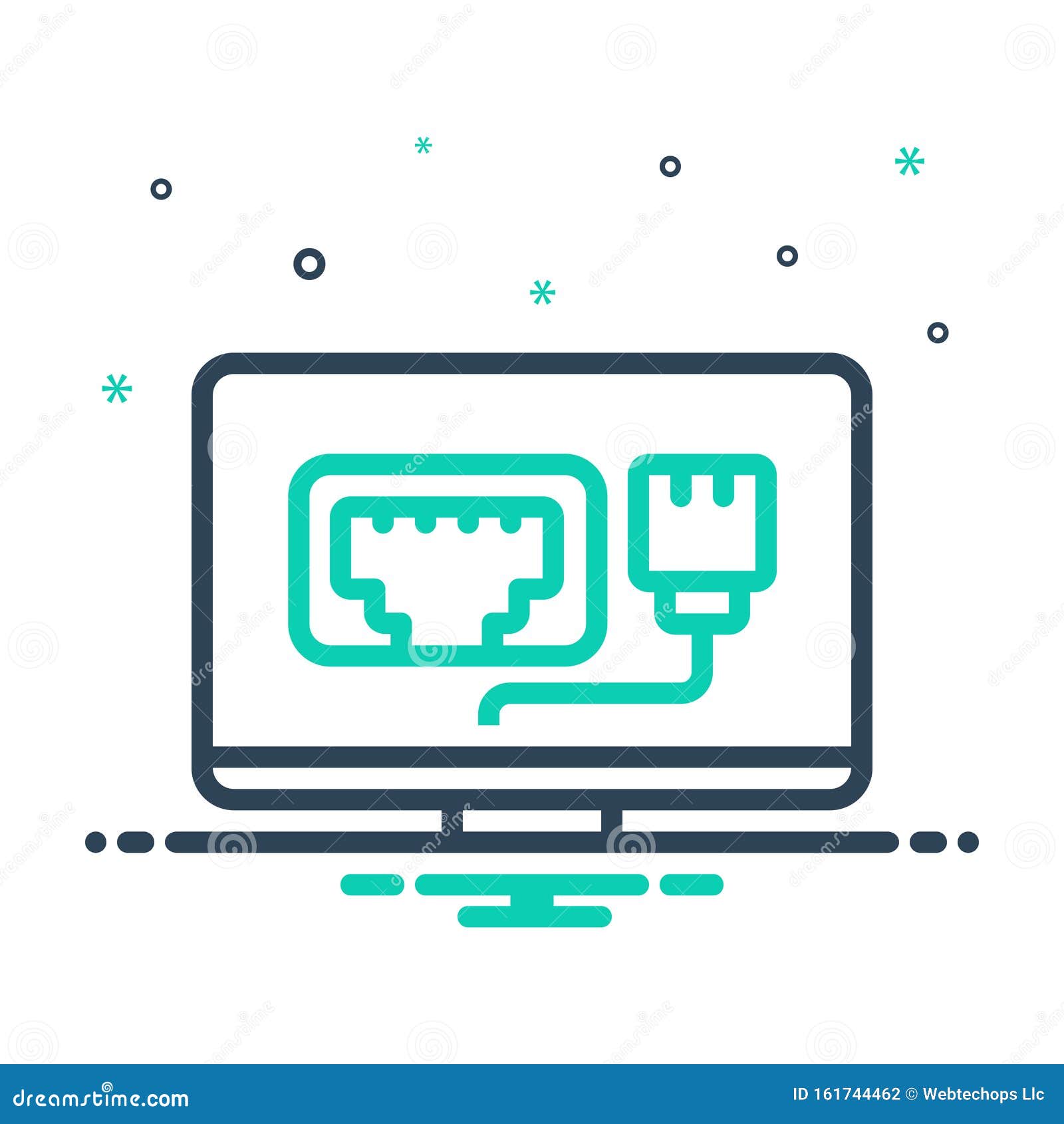 Mix Icon for Lan Network, Lan and Network Stock Illustration ...