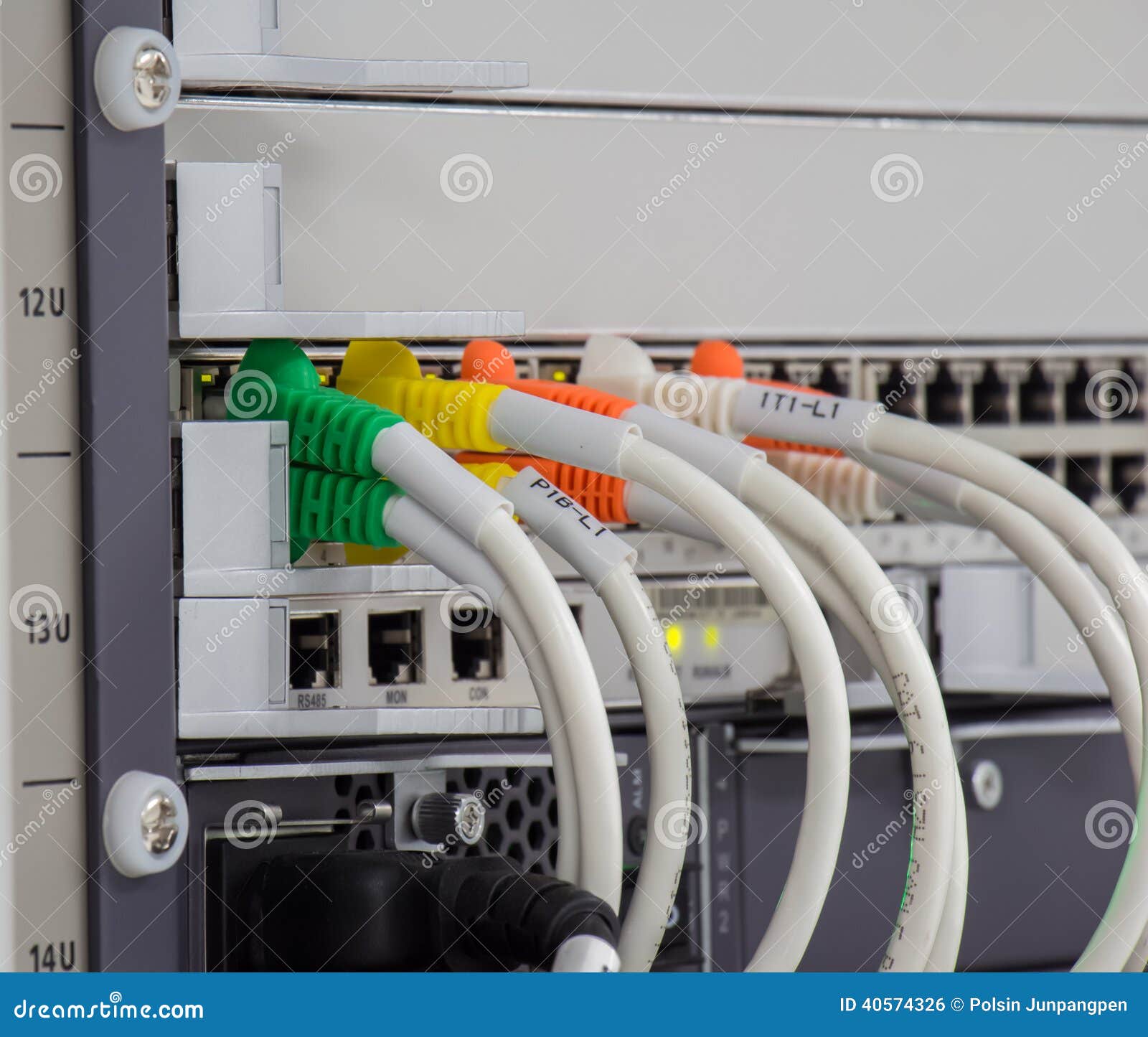 Lan panel switch stock photo. Image of connection, hosting - 40574326