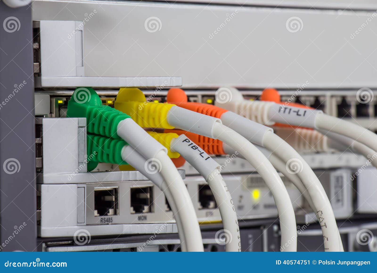 Lan panel switch stock image. Image of closet, central - 40574751