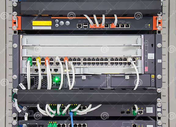 Lan panel switch stock image. Image of closet, black - 40574755
