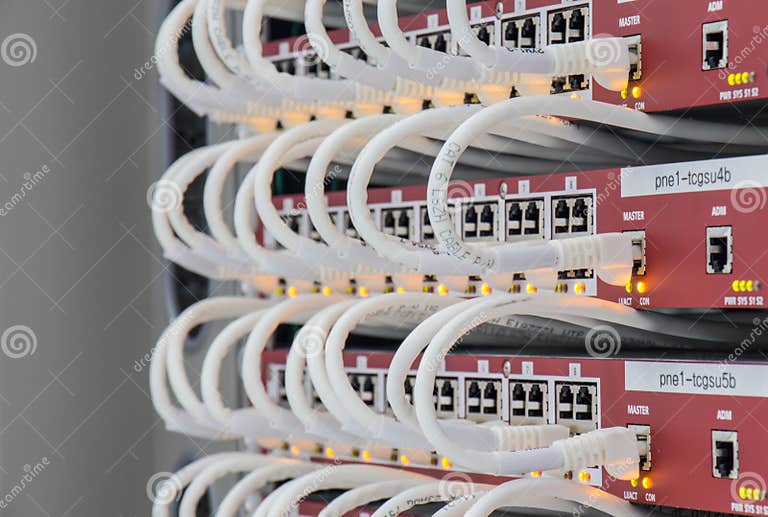 Lan panel switch stock image. Image of hardware, cable - 40575521