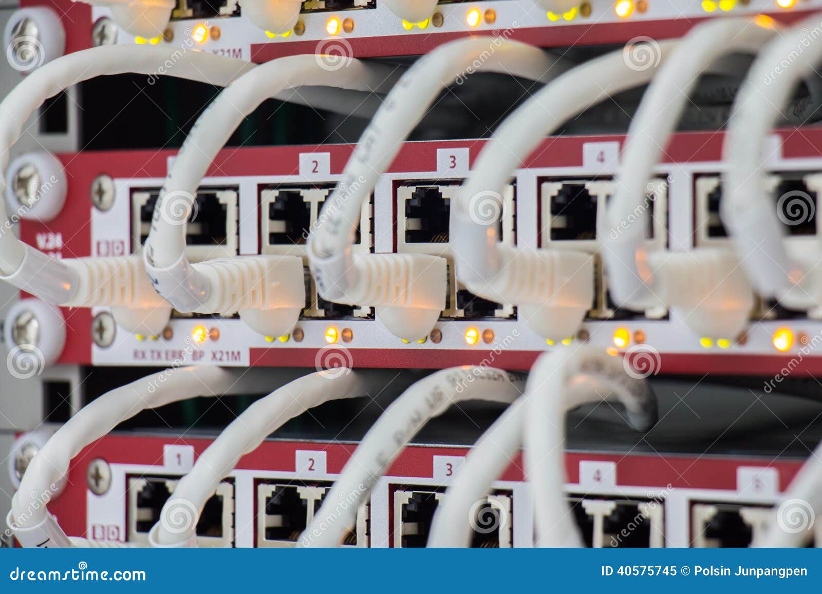 Lan panel switch stock image. Image of central, interior - 40575745