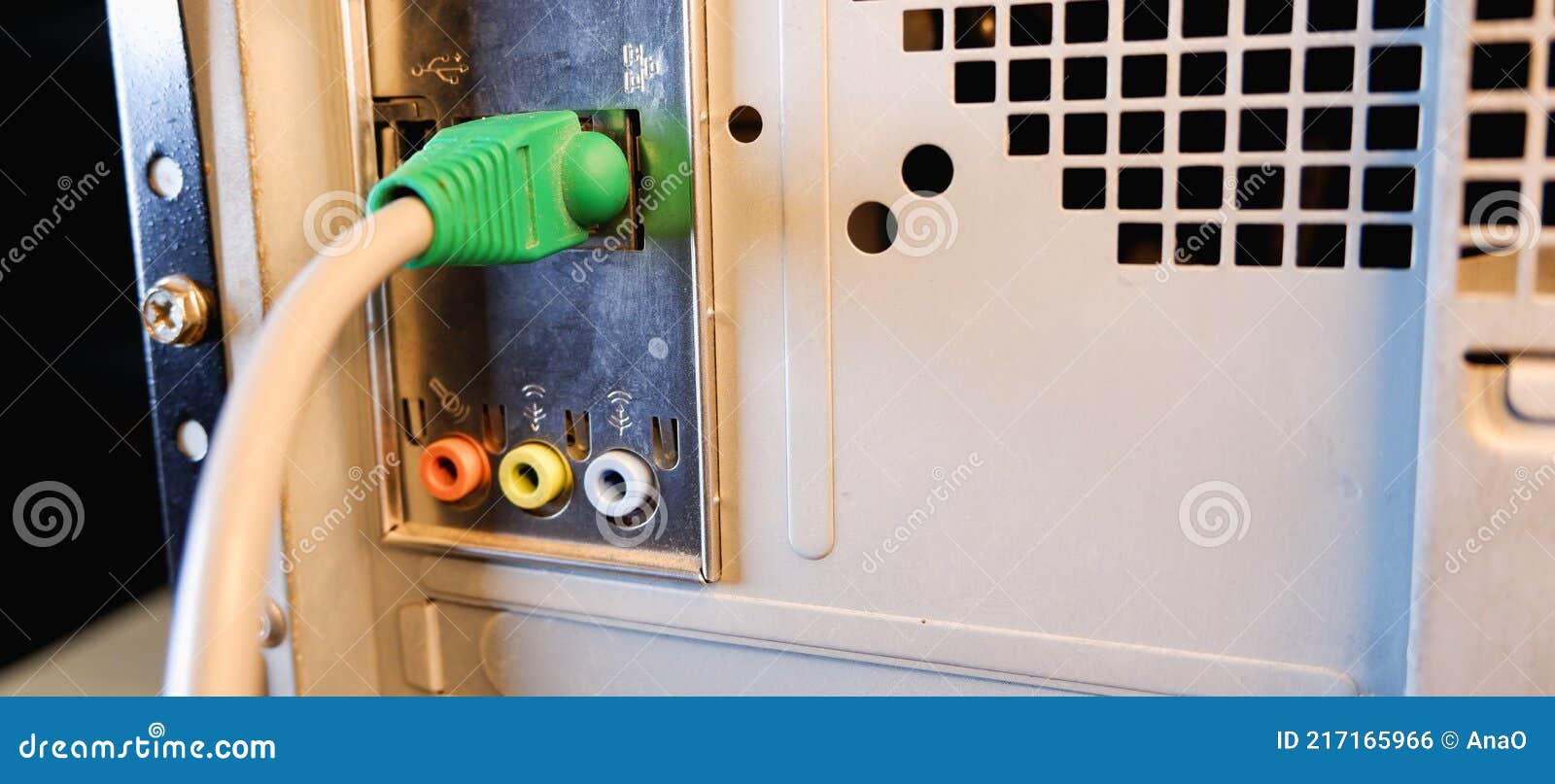 Lan RJ45 Network Connector Plug in PC Stock Photo - Image of human ...