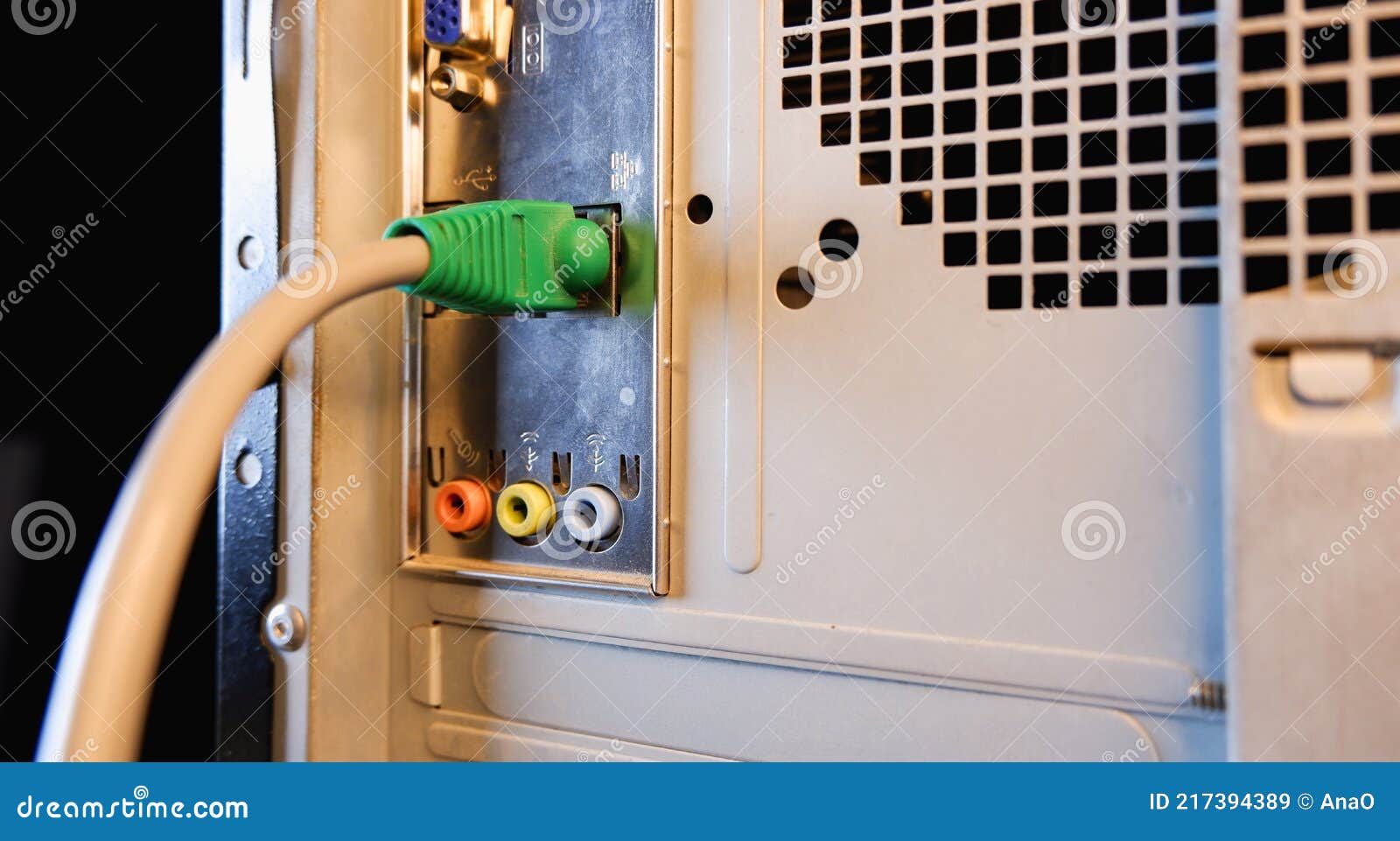 Lan RJ45 Network Connector Plug in PC Stock Image - Image of broadband ...