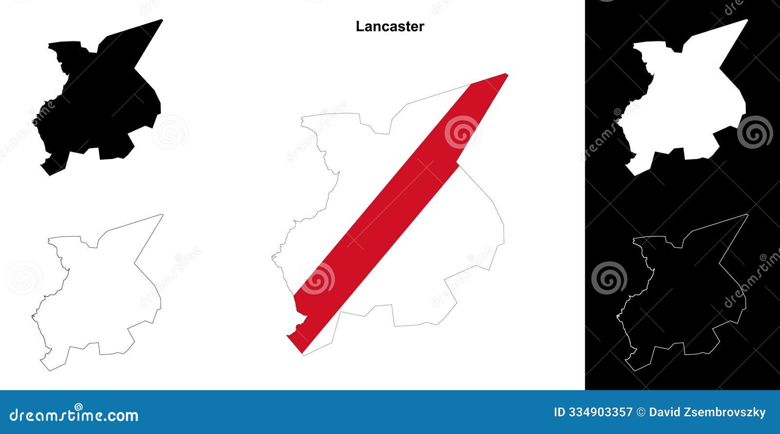 Lancaster outline map stock illustration. Illustration of empty - 334903357