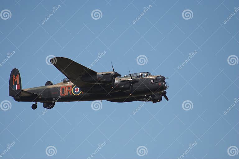 Lancaster in flight stock image. Image of airshow, flight - 339425