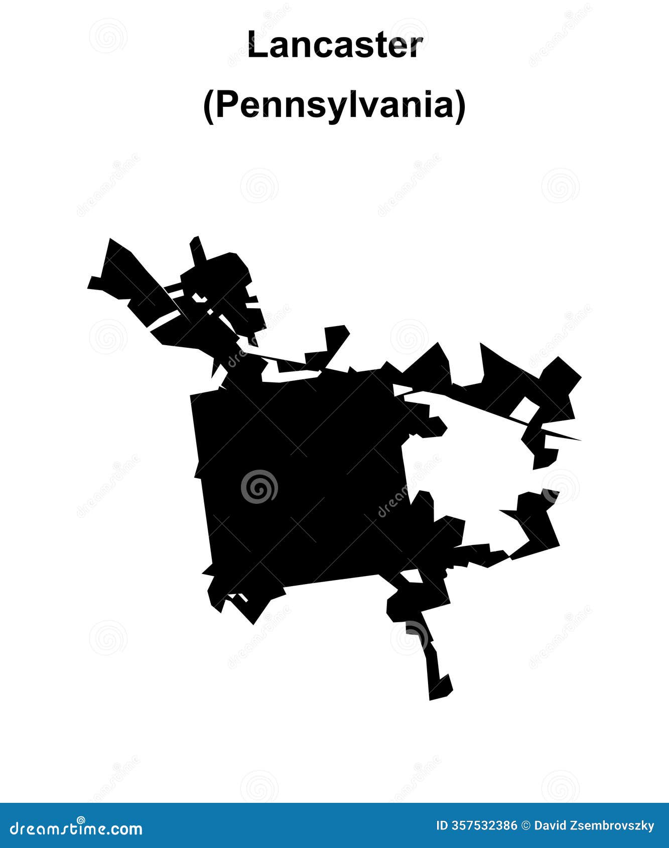 Lancaster outline map stock illustration. Illustration of lancaster ...