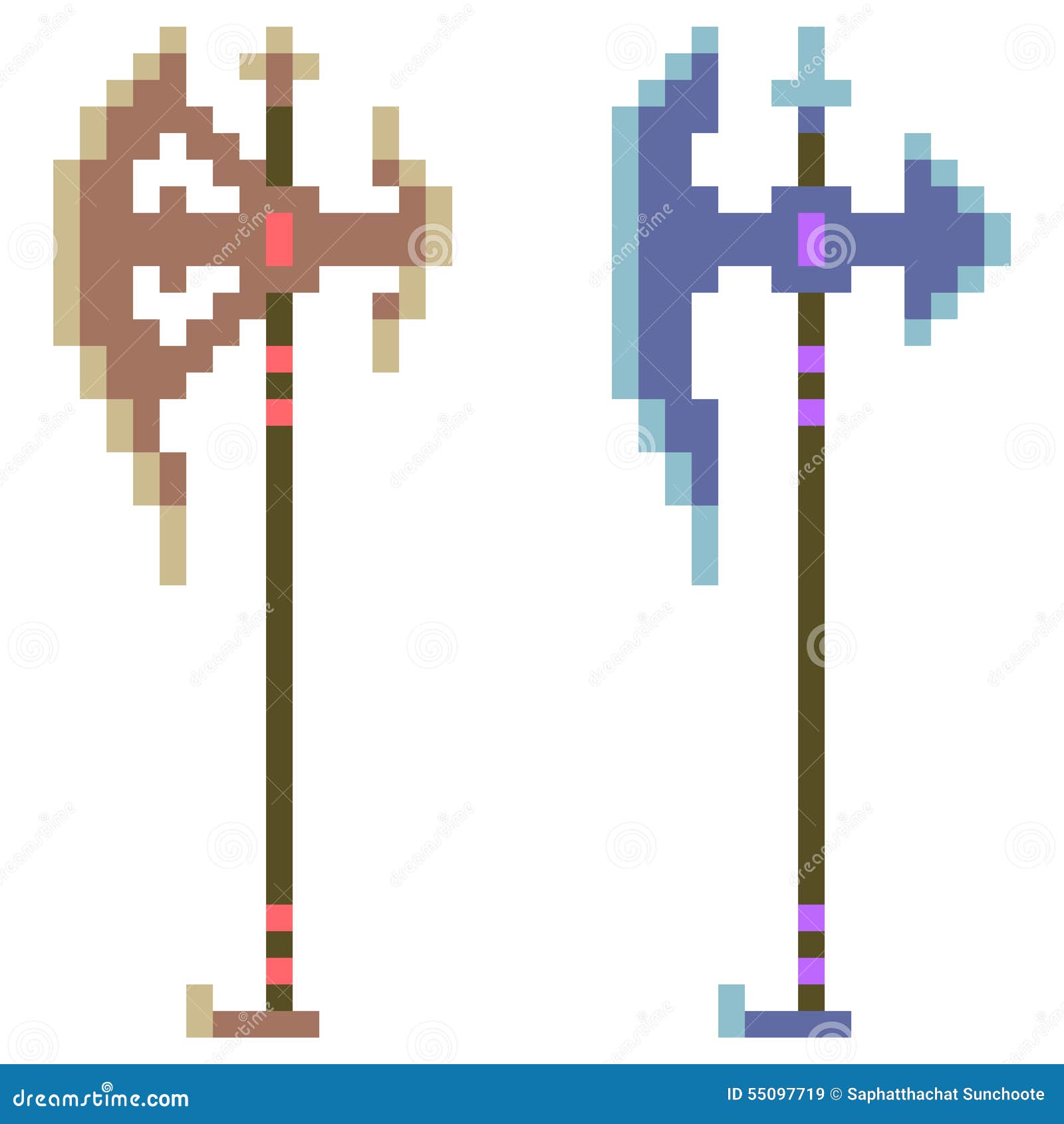 Lance D'icône D'art De Pixel D'illustration Illustration de Vecteur ...