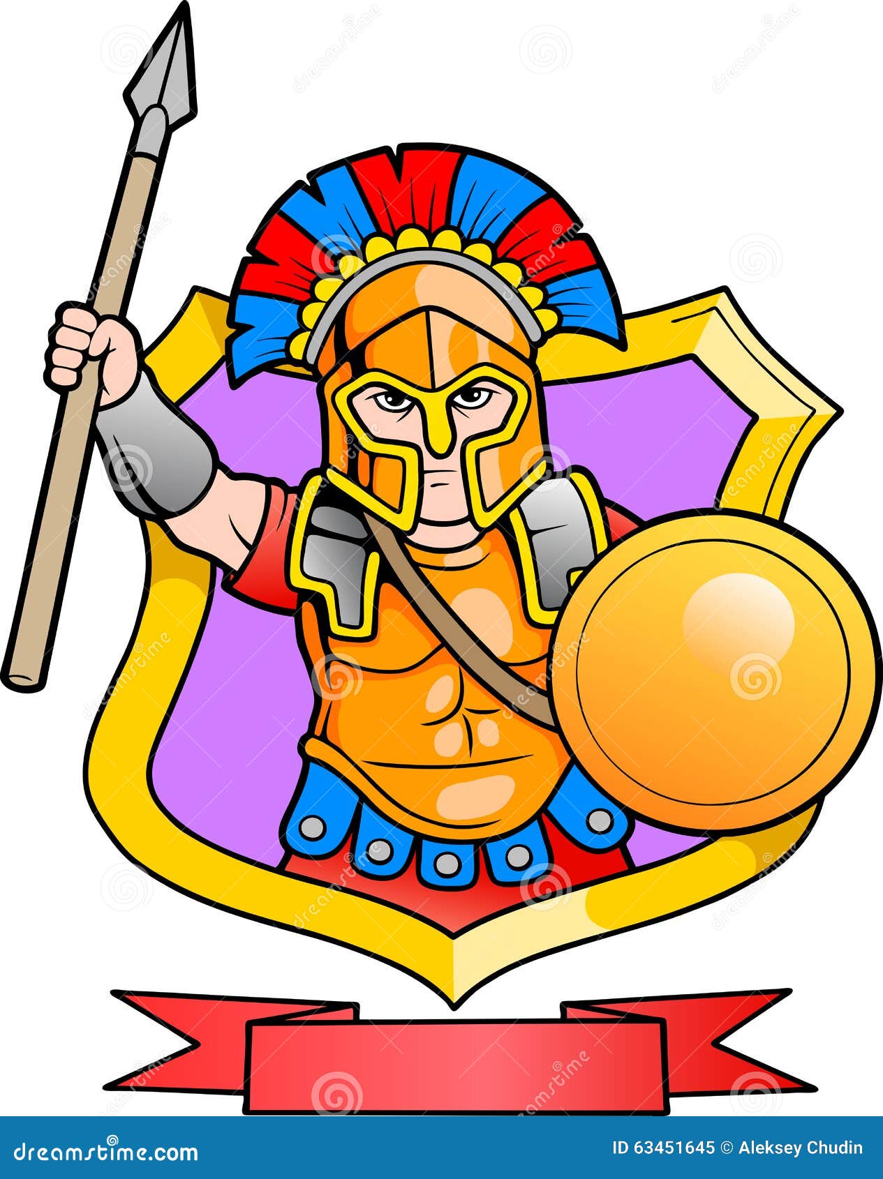 Lance Spartiate Dans Sa Main Illustration de Vecteur - Illustration du ...