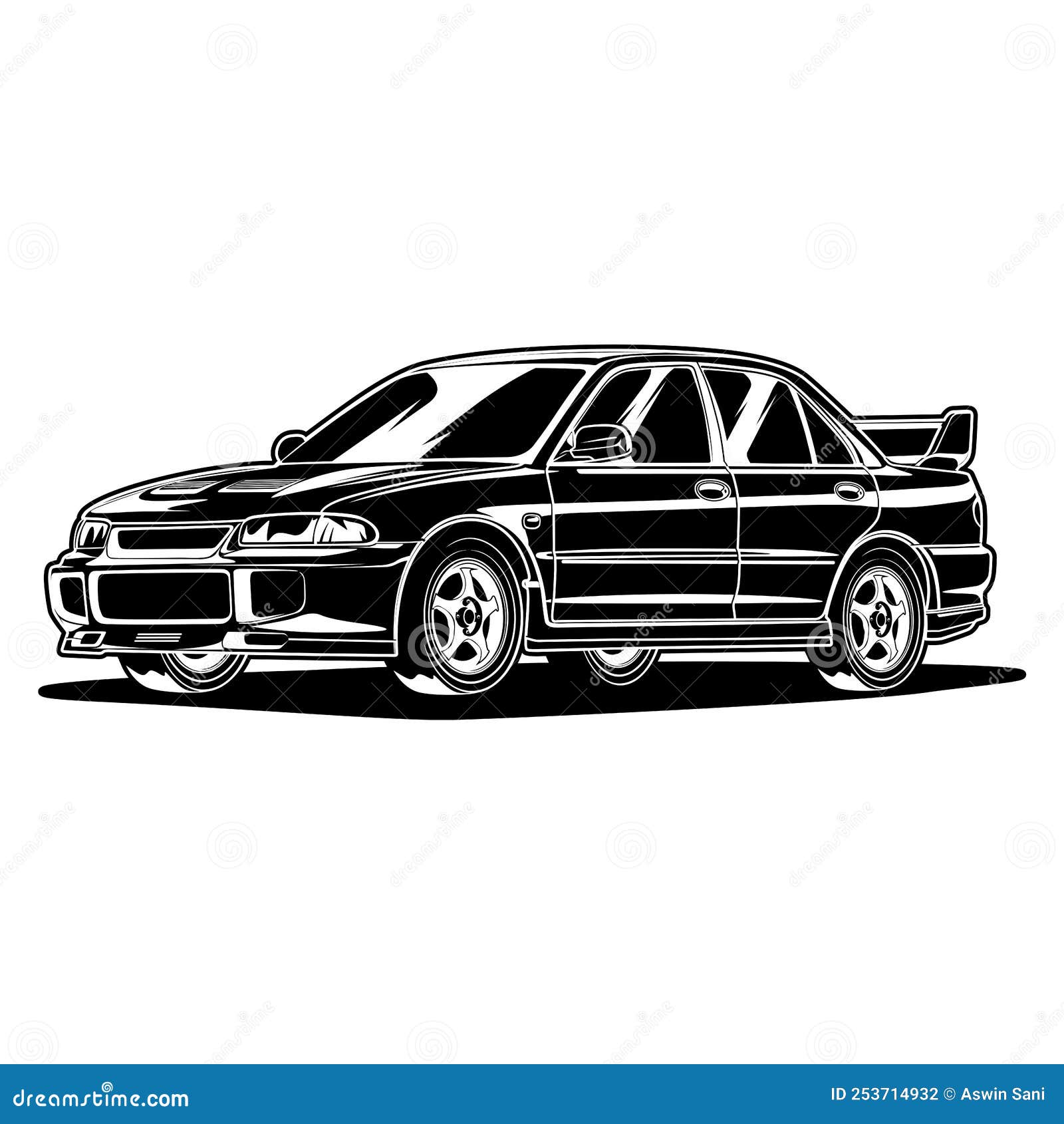 Lancer Evo III Royalty-Free Illustration | CartoonDealer.com #253714932