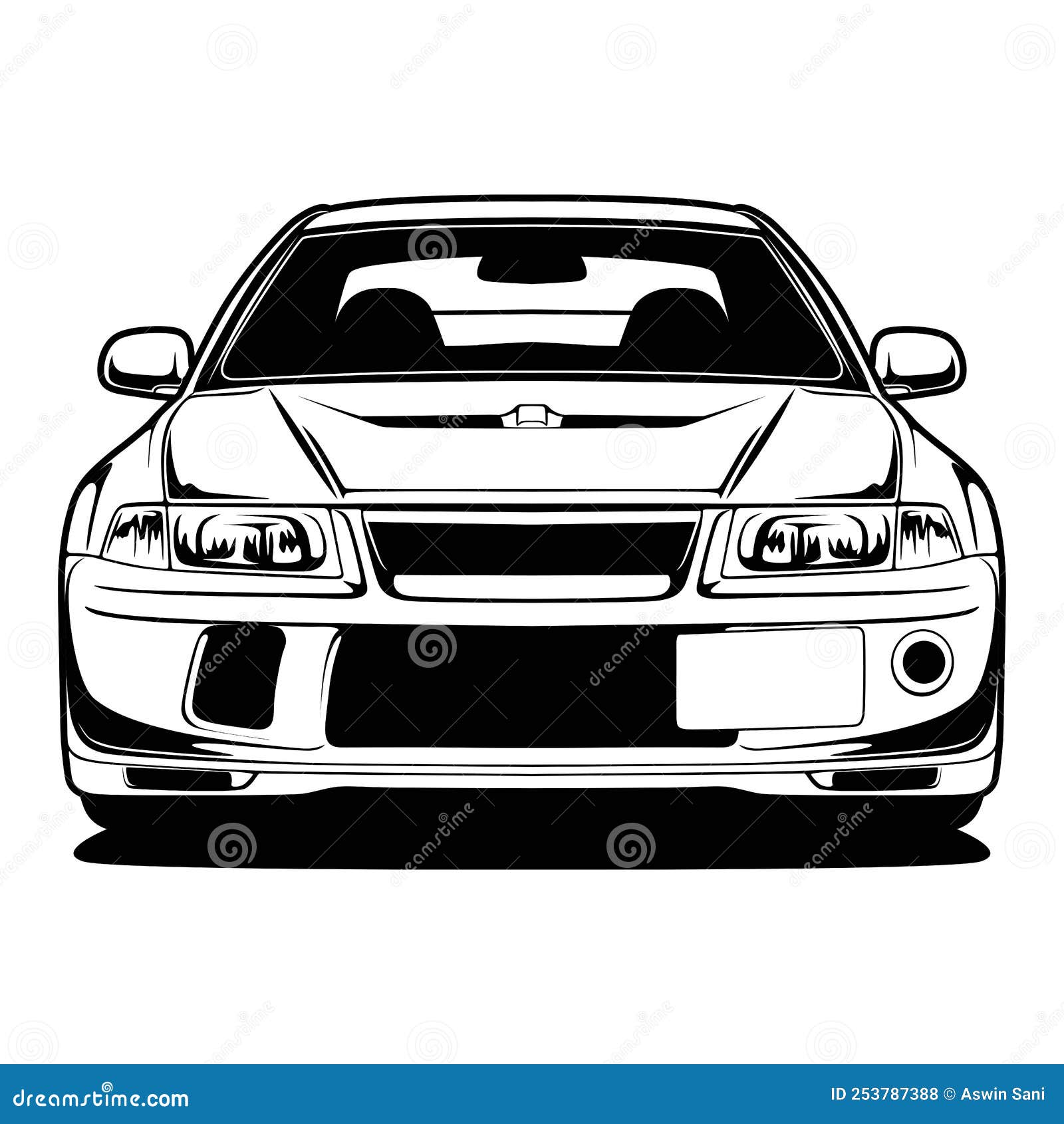Lancer Evolution VI Car Illustration Stock Illustration - Illustration ...