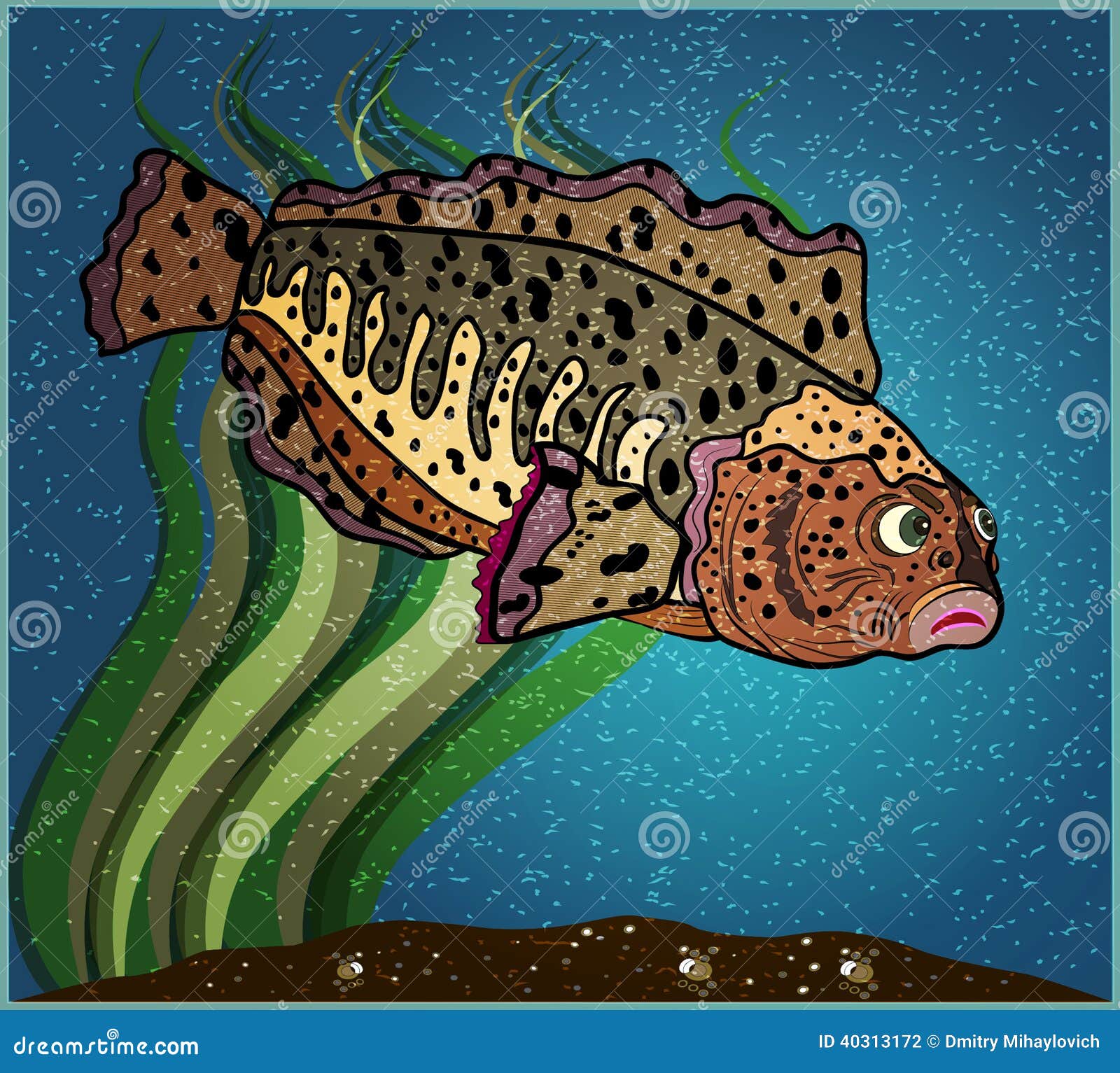 Lancet fish stock vector. Illustration of algae, eyes - 40313172