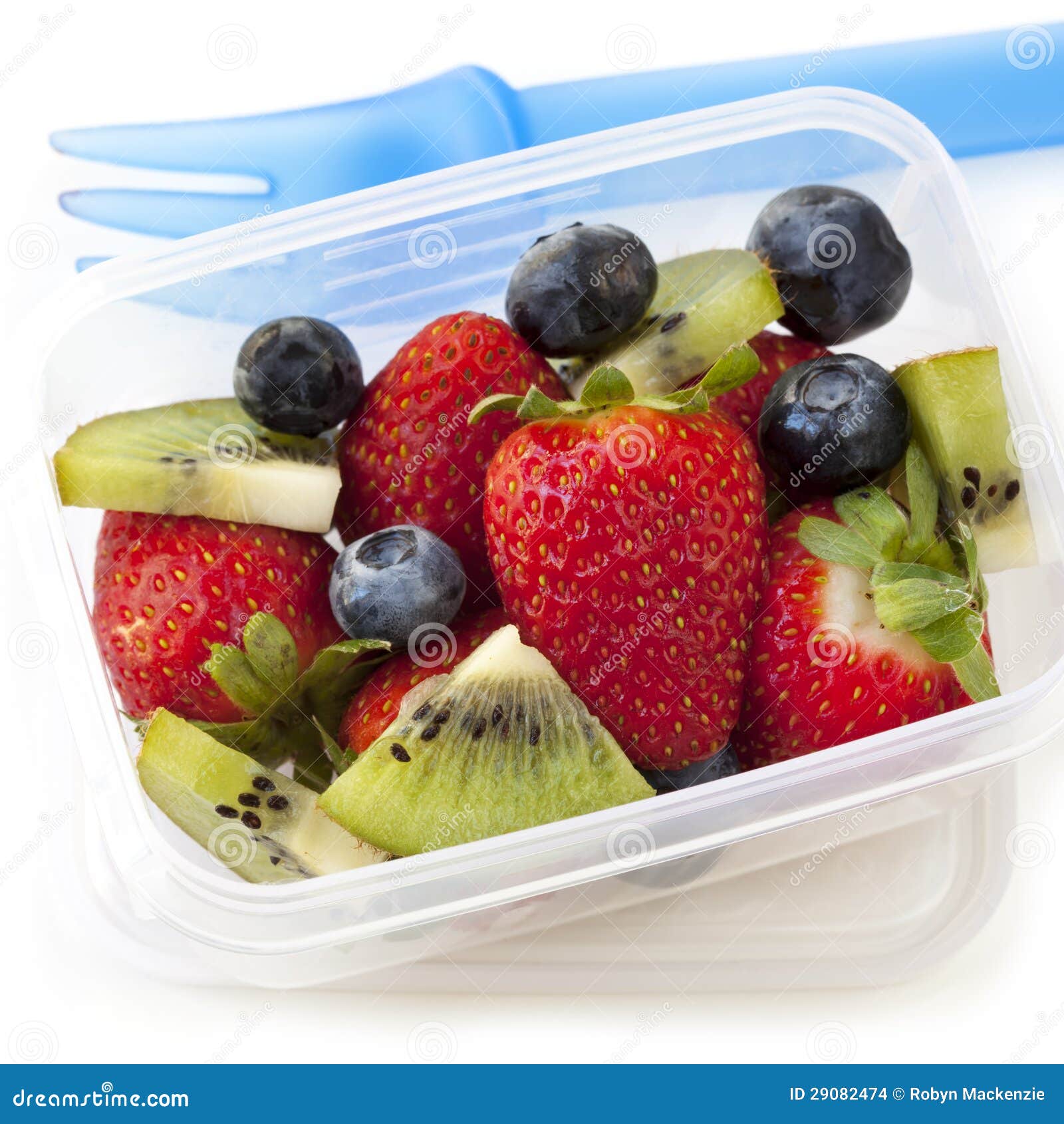 Lancheira Da Salada De Fruto Foto de Stock - Imagem de caixa, morango ...