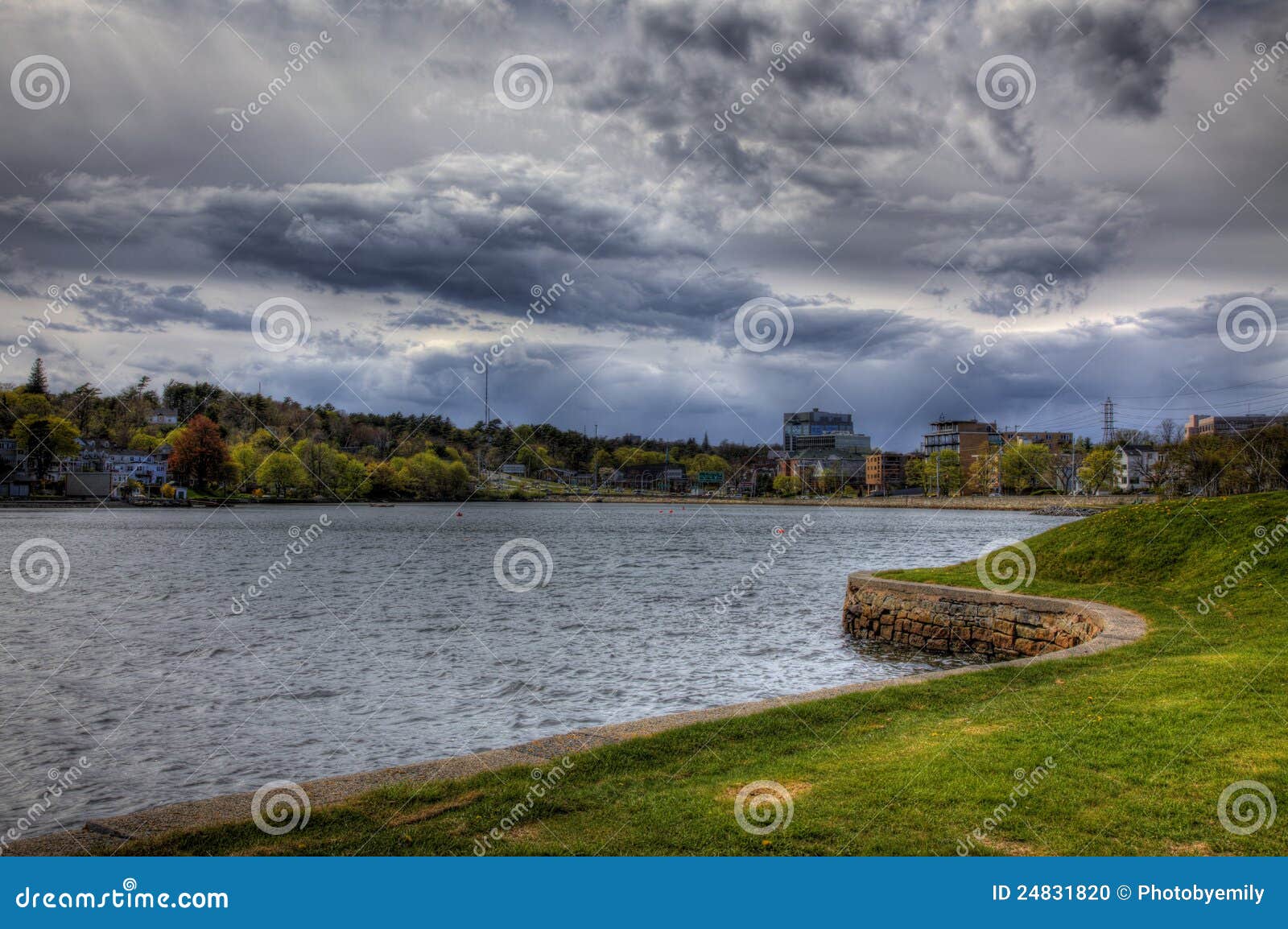 Land Around Water stock photo. Image of park, bricks - 24831820