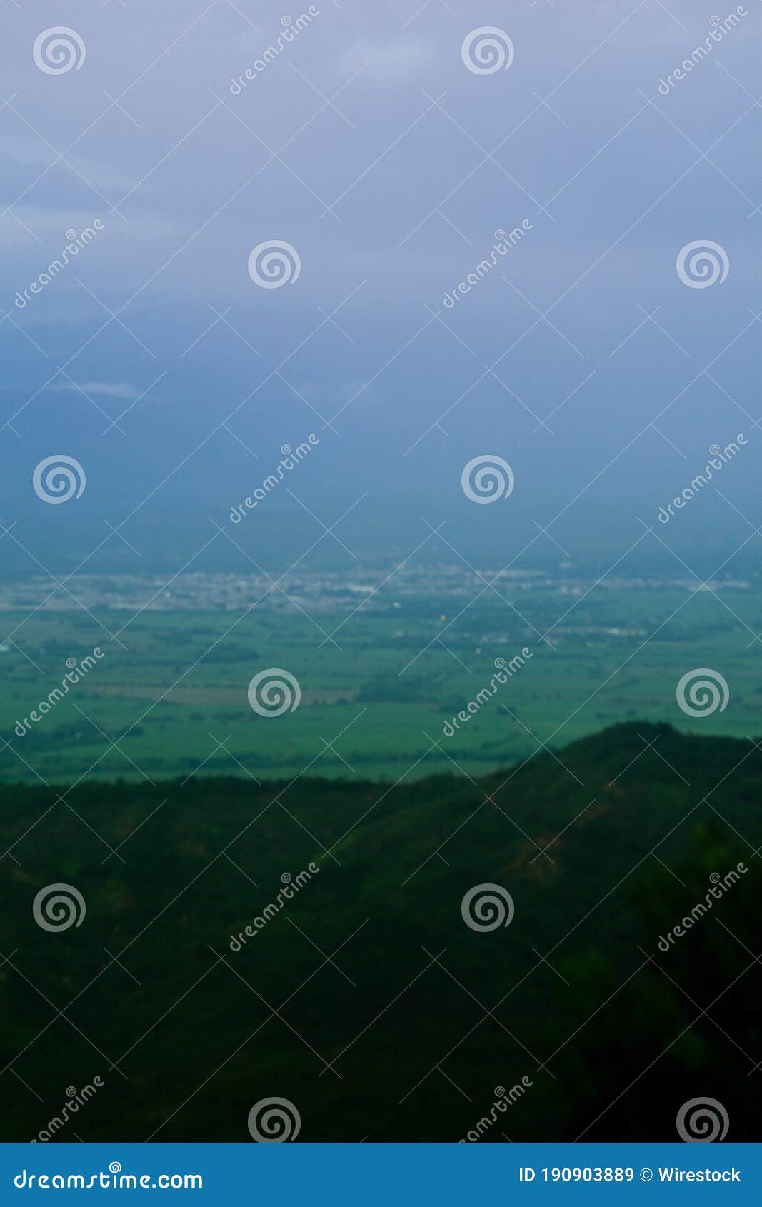 Land with Buildings Under the Cloudy Sky Stock Image - Image of fluffy ...