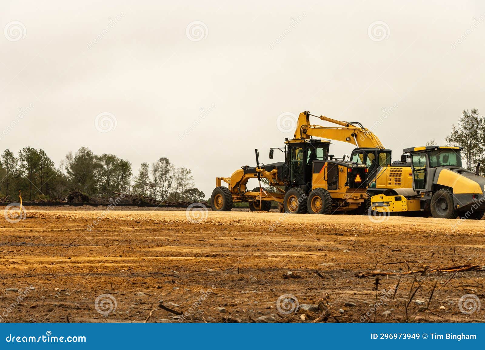 Land Clearing and Grading with Heavy Equipment Stock Image - Image of ...