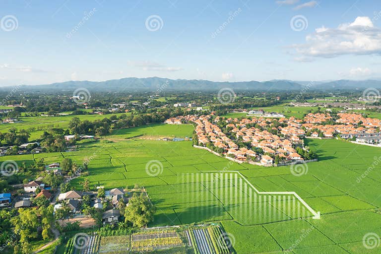 Land and Concept of Value To Decrease, Reduction or Low Stock Photo ...