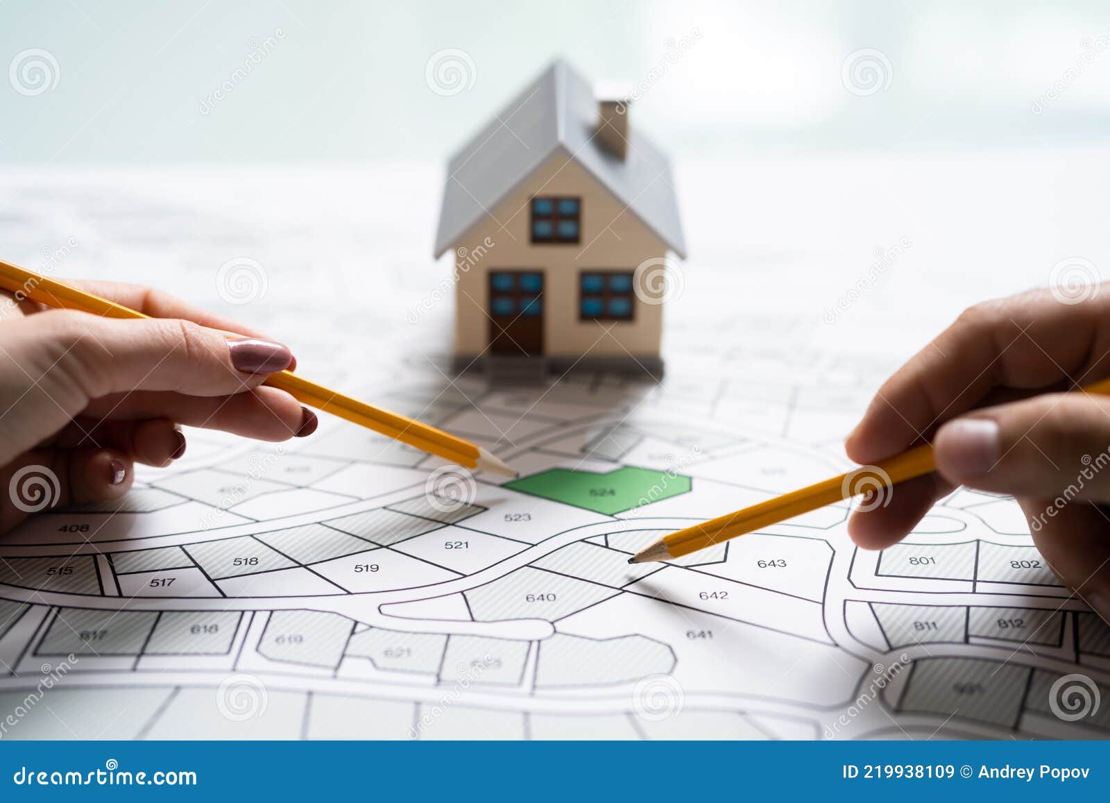 Land Development Map. Developer Stock Image - Image of navigation ...