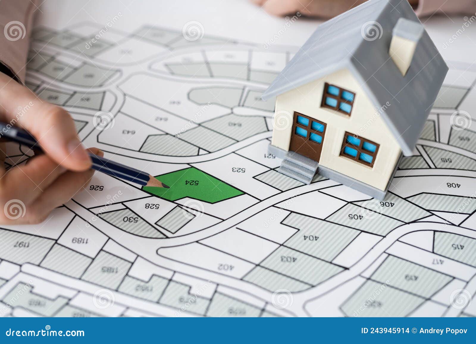 Land Development Map. Developer Stock Photo - Image of high, page ...