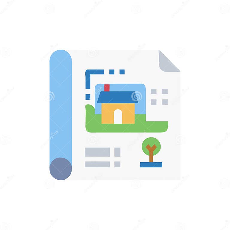 Land Development Plan Icon for Projects Stock Illustration ...
