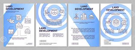 Land Development Process Blue Gradient Brochure Template Stock Vector ...