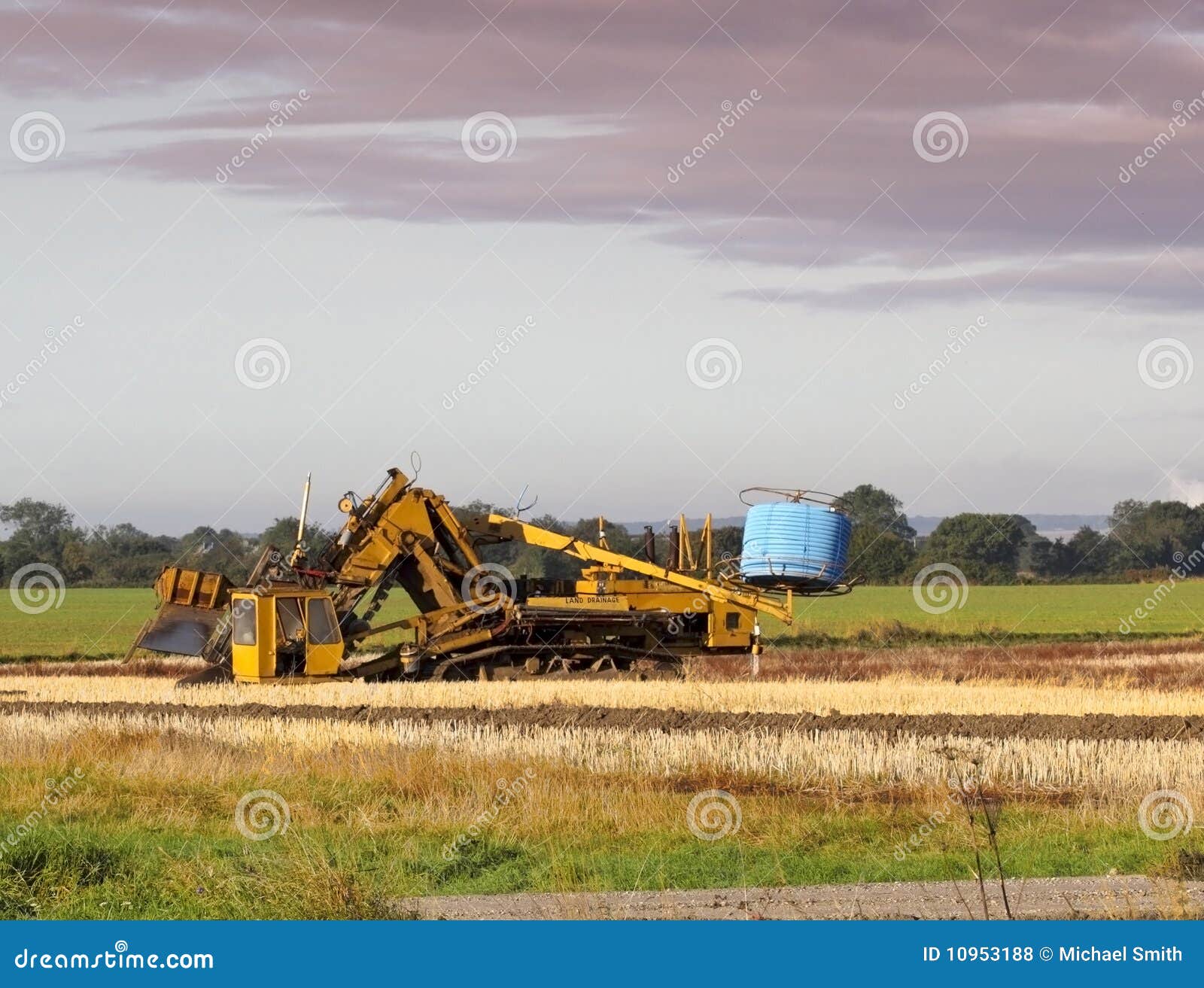 Land drainage equipment stock photo. Image of machinery - 10953188