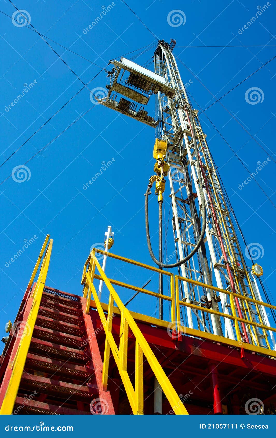 Land drilling rig. stock image. Image of blue, generation - 21057111