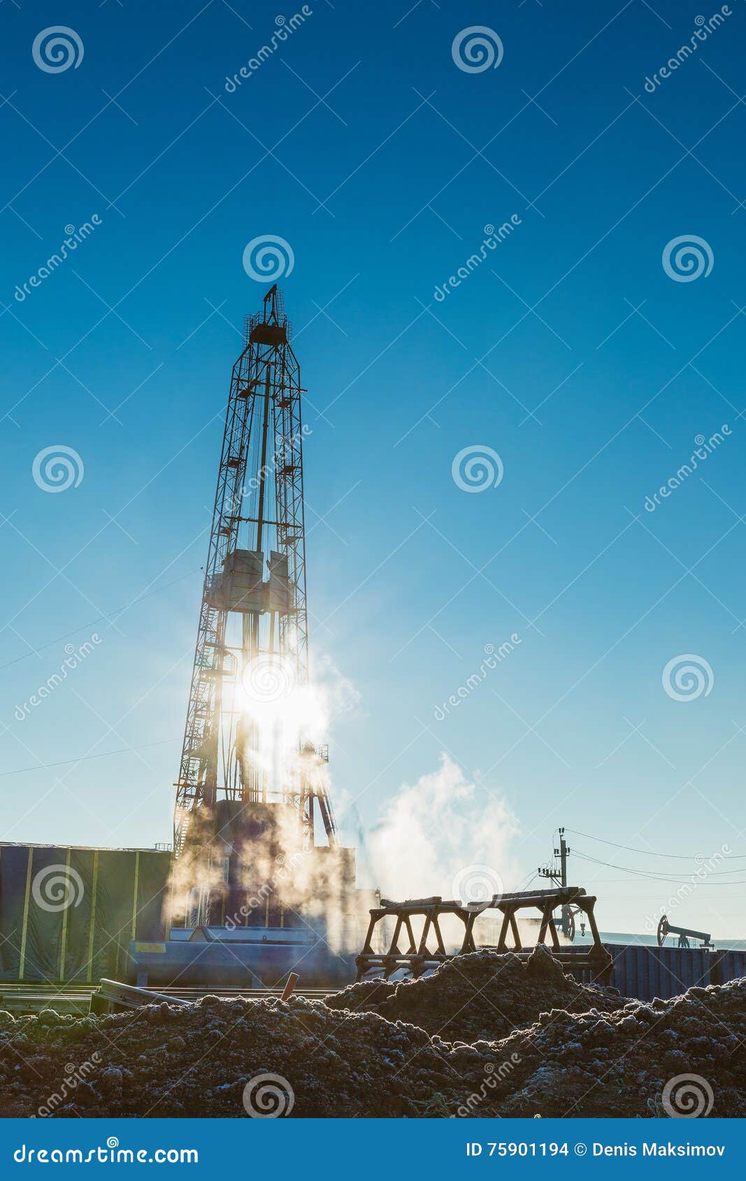 Land drilling rig stock photo. Image of production, natural - 75901194
